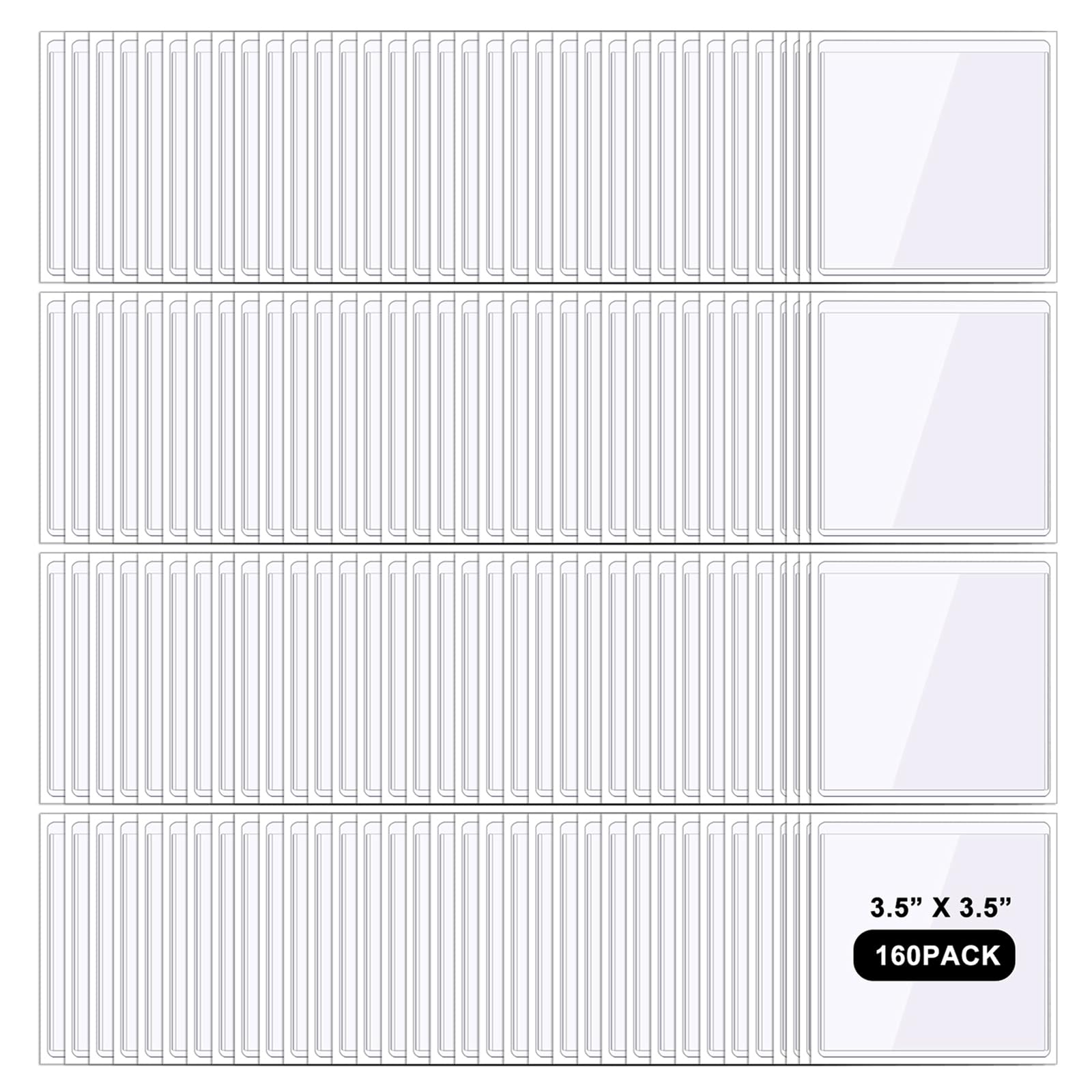 Amazon.com : 160 Pcs Self Adhesive Index Card Pockets 3.5 x 3.5 Inch ...