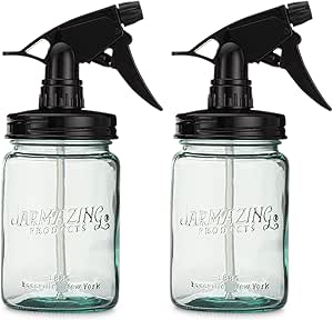 Jarmazing Products Vintage Blue Glass Mason Jar Sprayer - Two-Pack ...