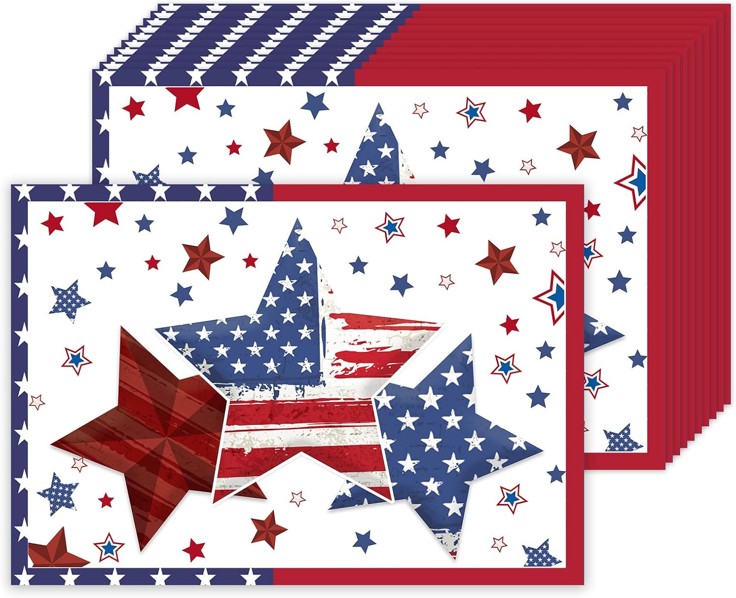 Amazon.com: CHAROUP 50 PCS Disposable Paper Placemats 4th of July ...