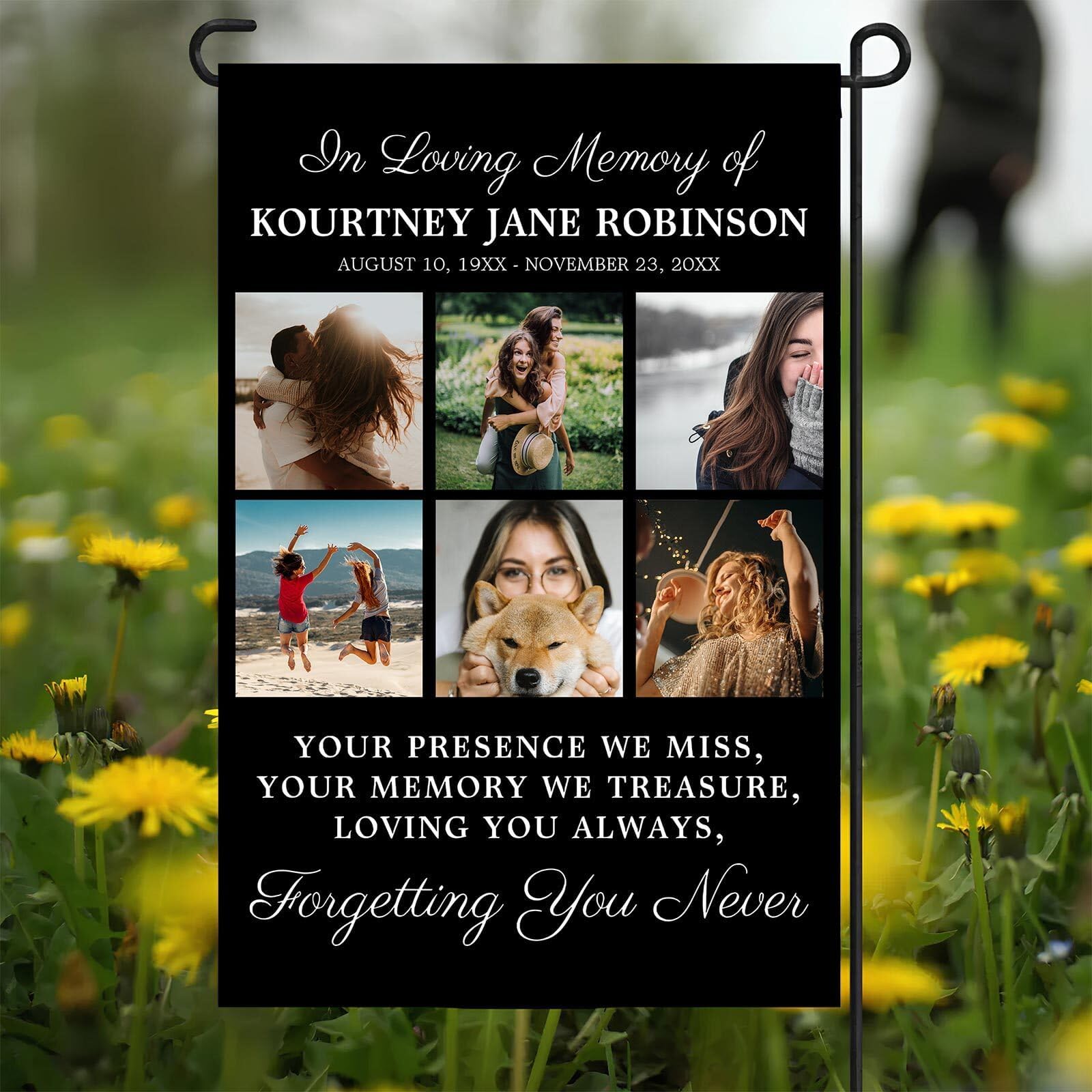 Amazon.com : Custom Memorial Flag Personalized Garden Flag in Loving ...