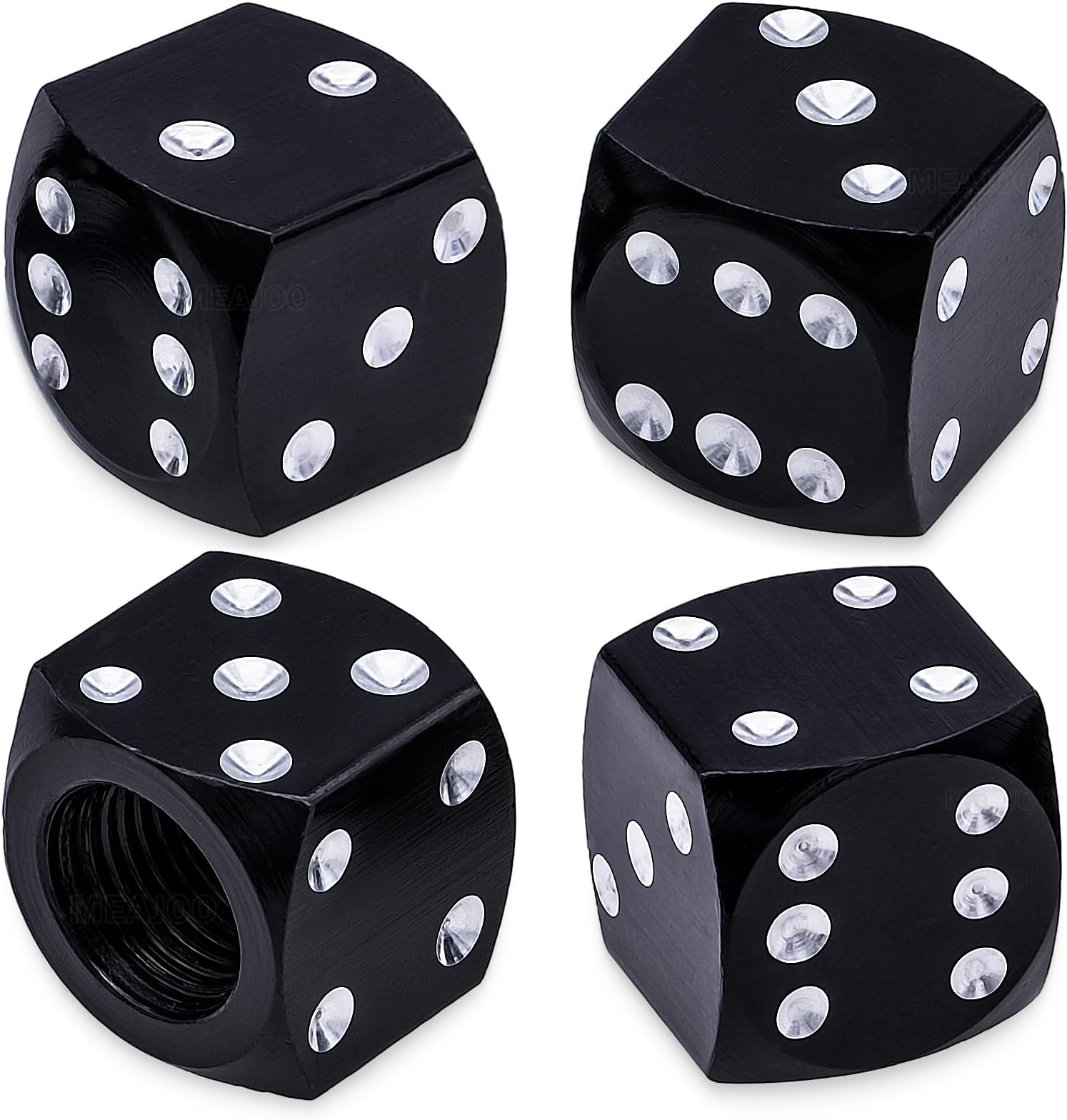 Amazon.com: Frienda 8 Pcs Dice Tire Valve Stem Caps, 4 White and 4 ...