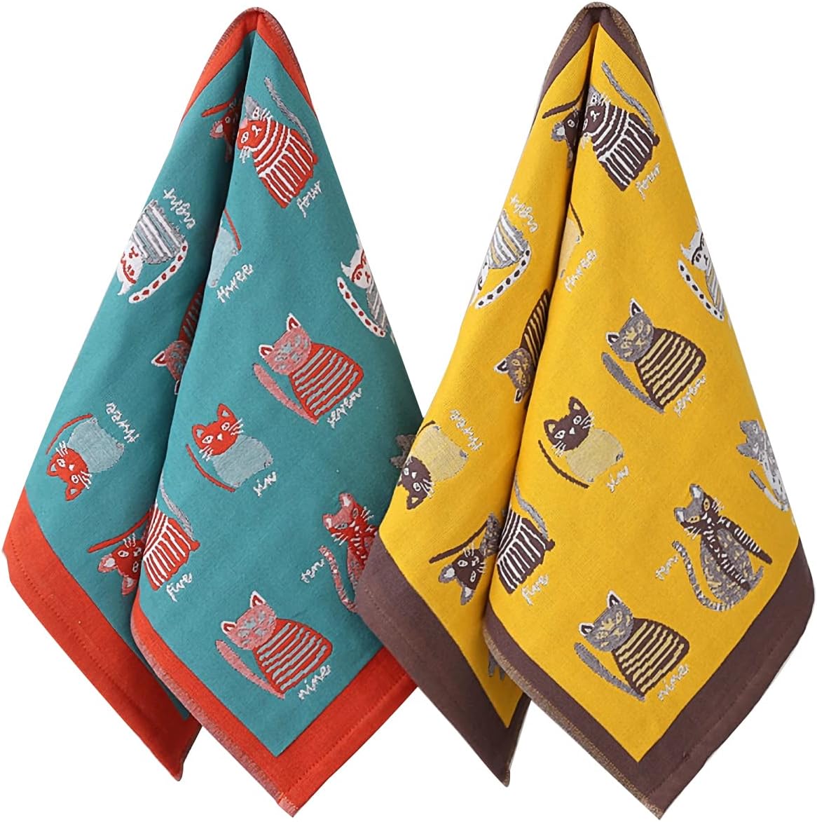 Amazon.com: HADEEONG Cat Pattern Kitchen Towels for Home Decor, Set of ...