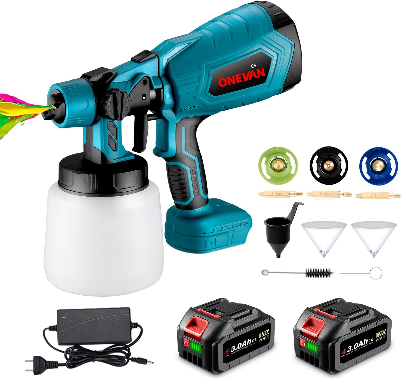 Amazon.com : INGCO Cordless Spray Gun, 20V Lithium-Ion Paint Sprayer ...