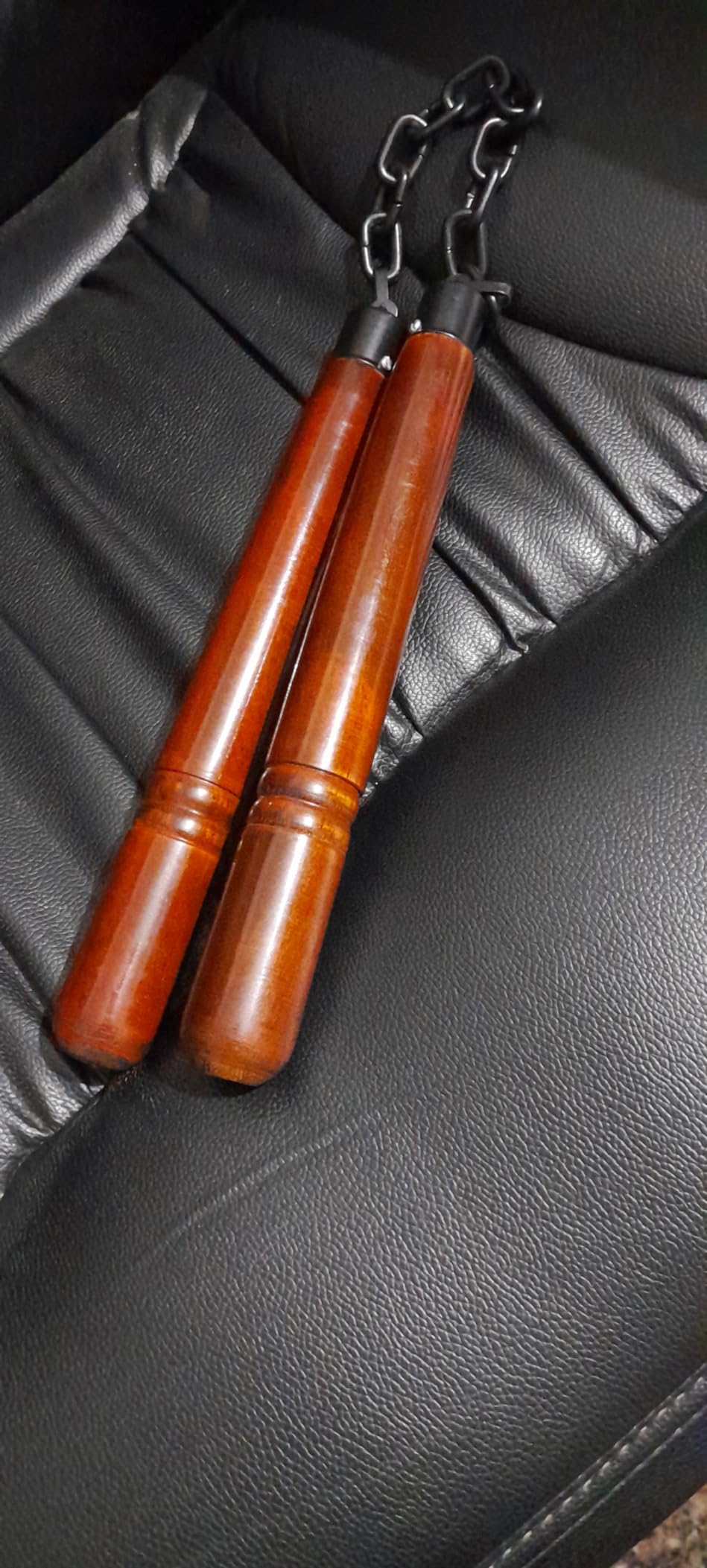 PMG Nunchaku, Handle 10" with 9" Black Metal Chain,Pack of 1,(Martial ...