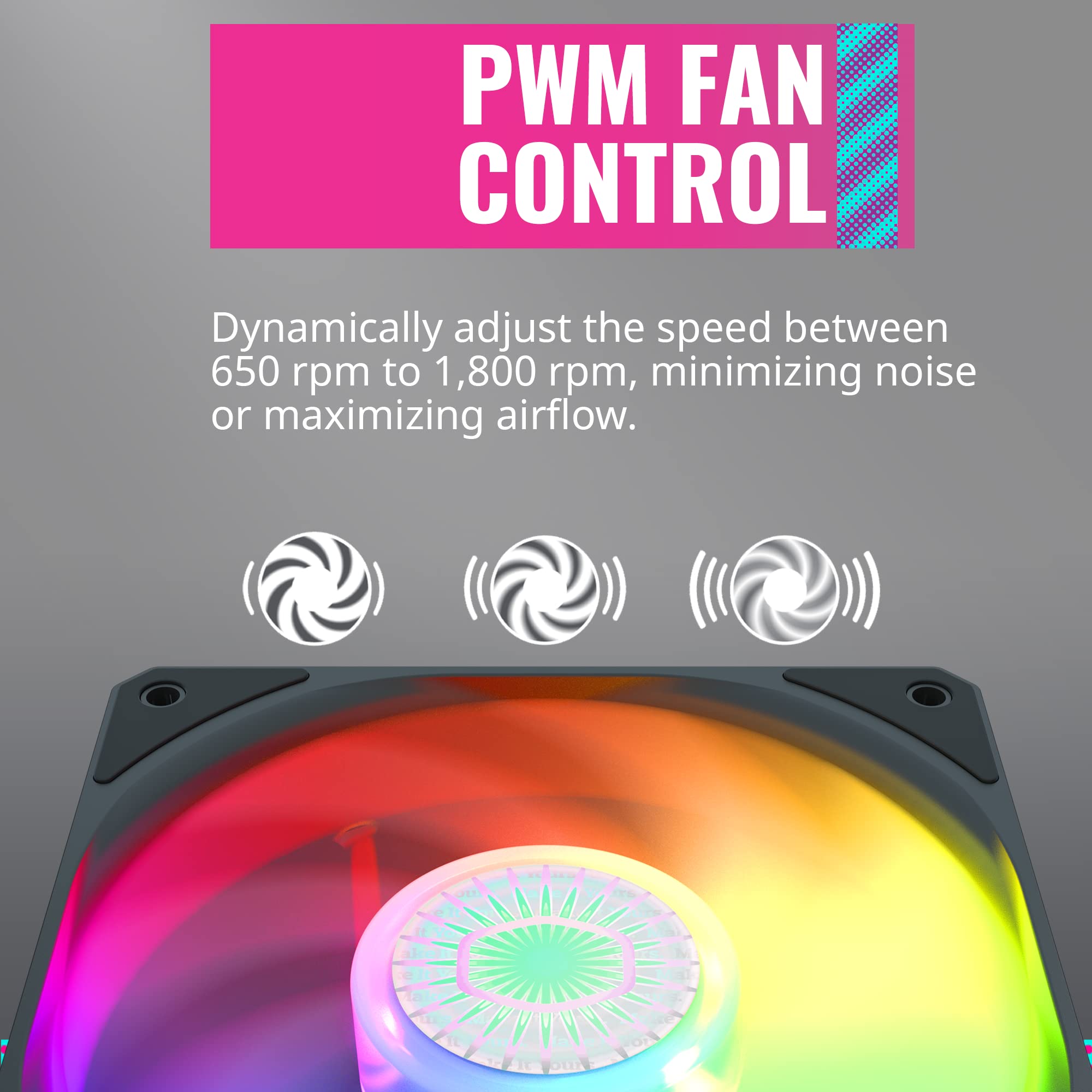 Cooler Master SickleFlow 120 V2 ARGB 3in1 Square Frame Fan ARGB 3 Pin cooler-master-sickleflow-120-v2-argb-3in1-square-frame-fan-argb-3-pin