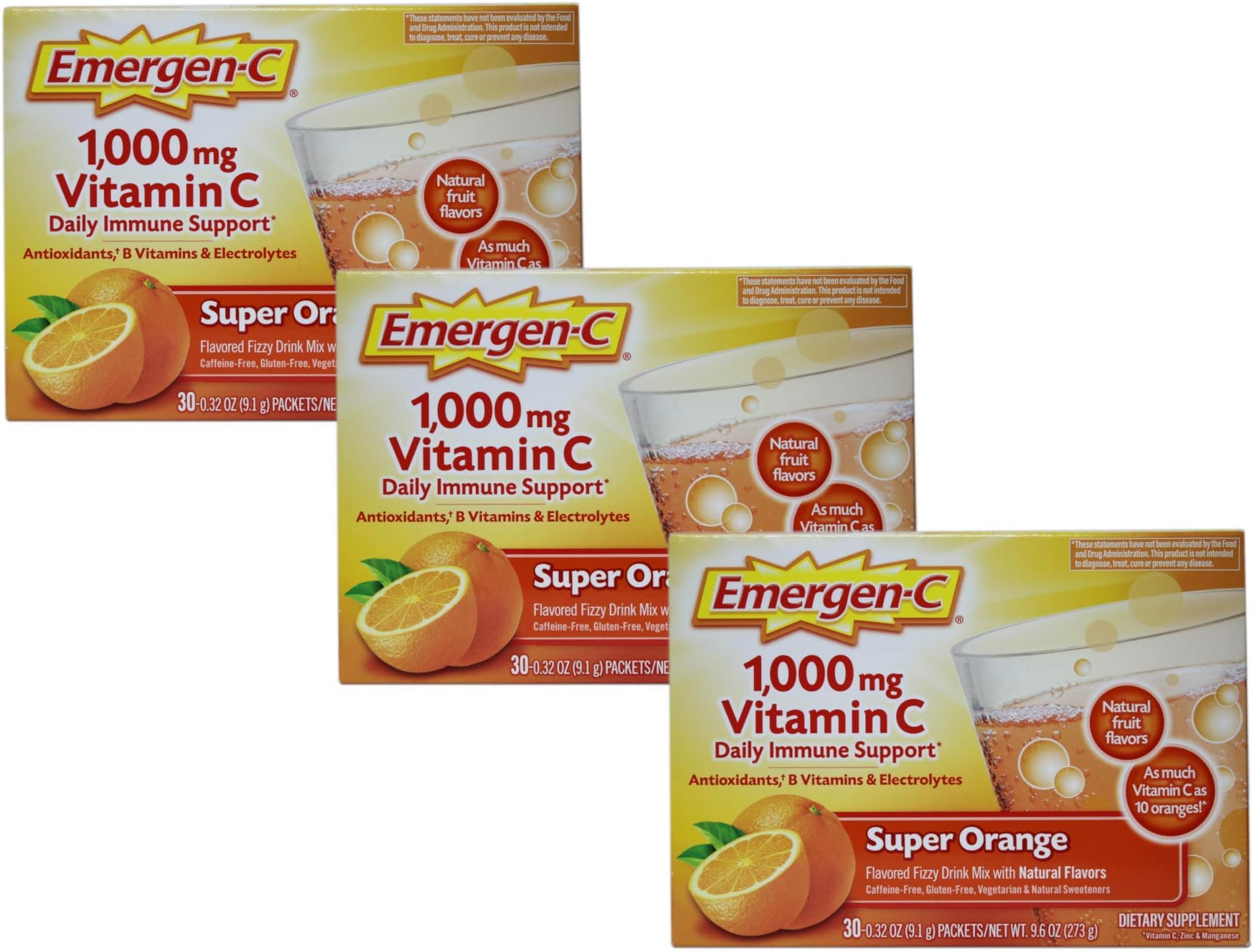 Amazon.com: Emergen-C 1000mg Vitamin C Powder for Daily Immune Support ...