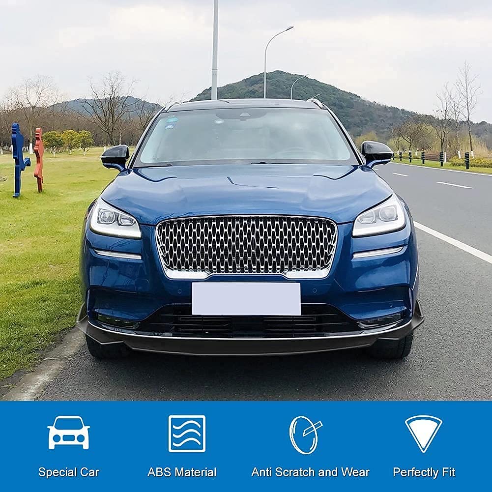 Buy Universal Front Bumper Lip Body Kit, ABS Front Spoiler Black Glossy ...