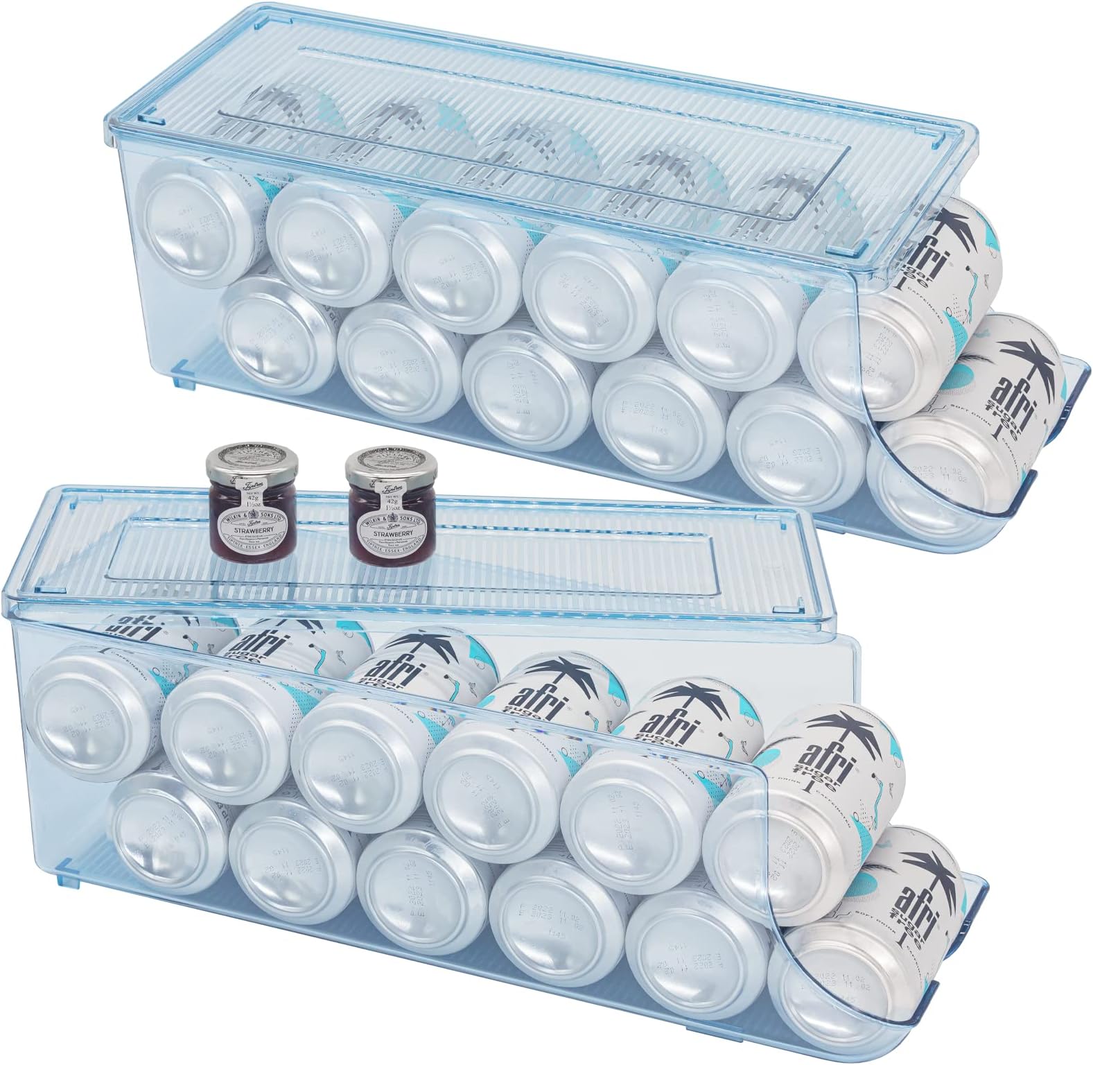 Amazon.com: SCAVATA Soda Can Organizer for Refrigerator, 2 Pack ...
