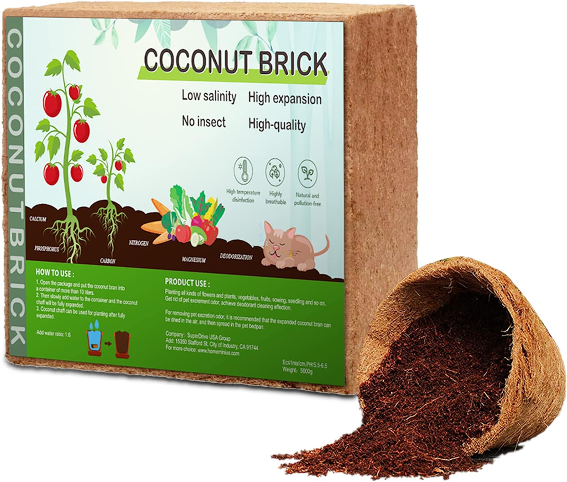 Amazon.com : Fjiro Coco | Premium 100% Organic Coconut Coir with Low EC ...