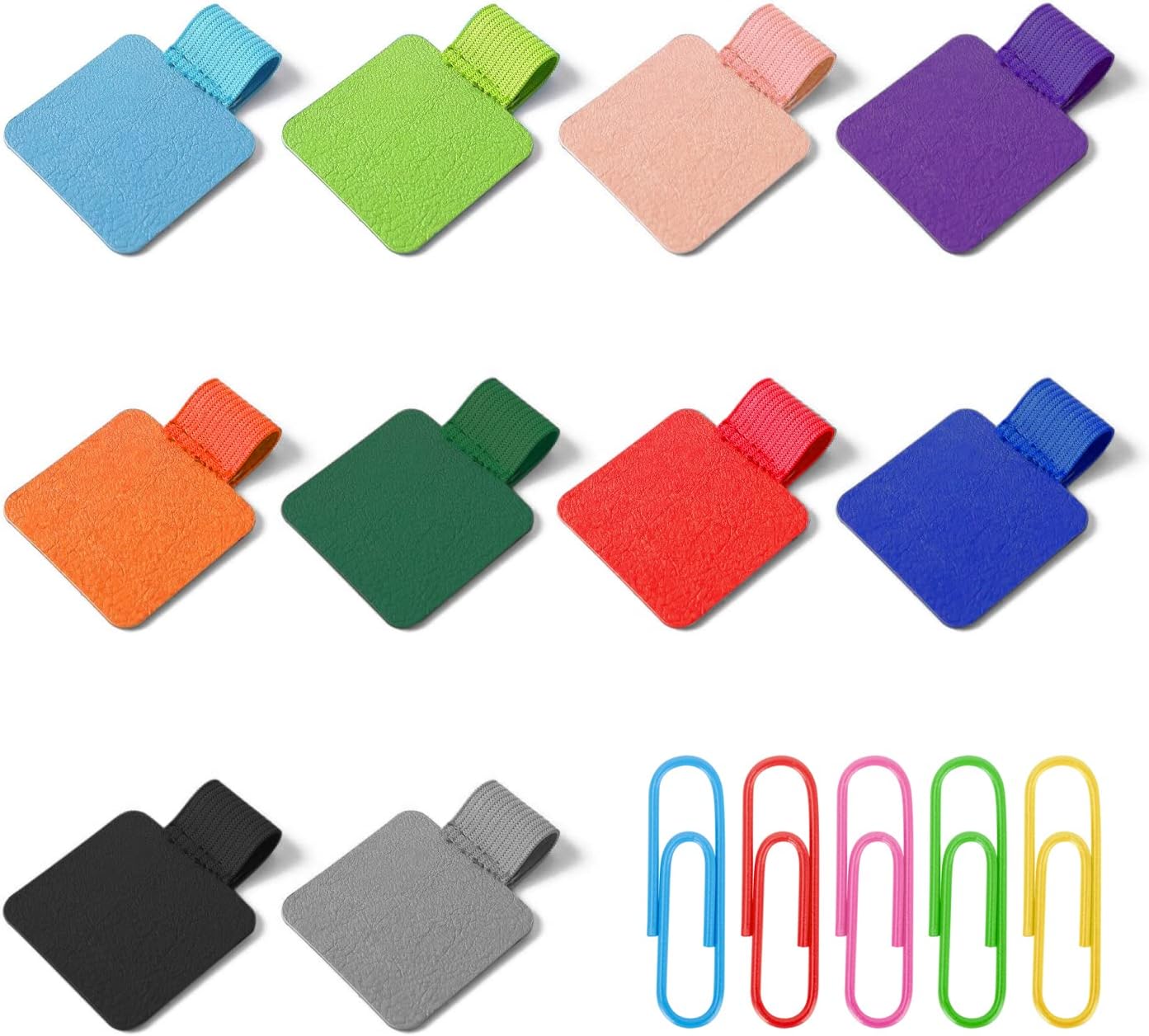 10 leather pen clips, elastic pen cartridges, self-adhesive leather pen ...