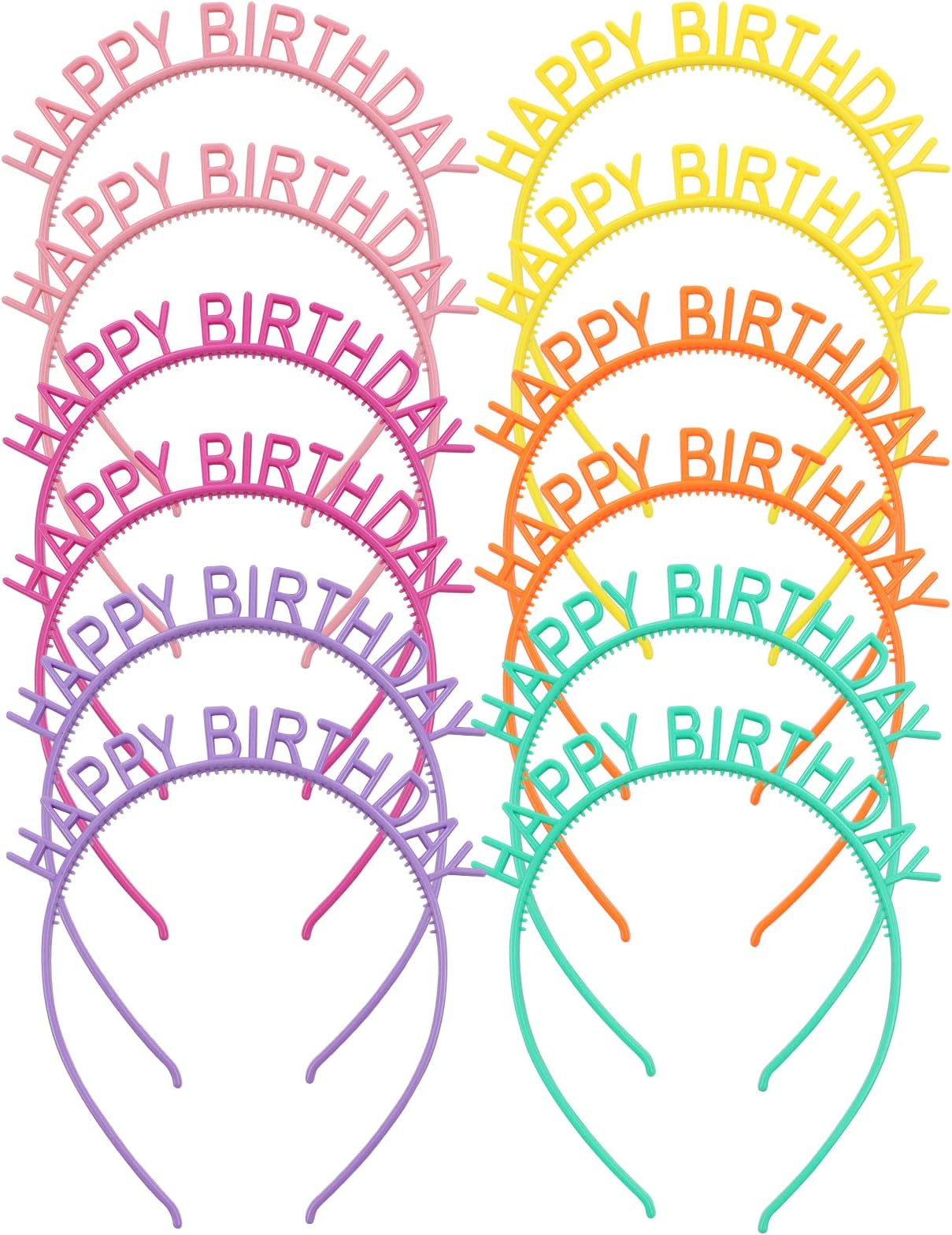 Amazon.com : Cinaci 10 Pieces Sparkly Bead Plasitc Happy Birthday ...