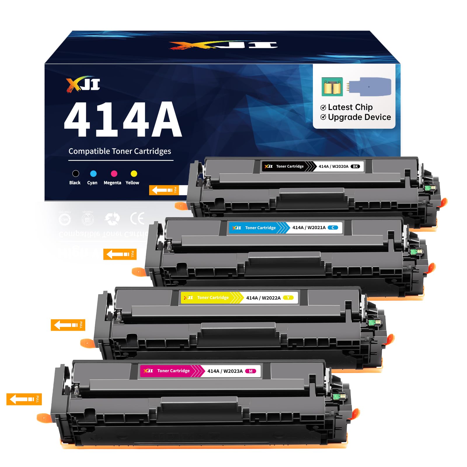 Amazon.com: XJI 414A (with Chip) Compatible Toner Cartridges ...