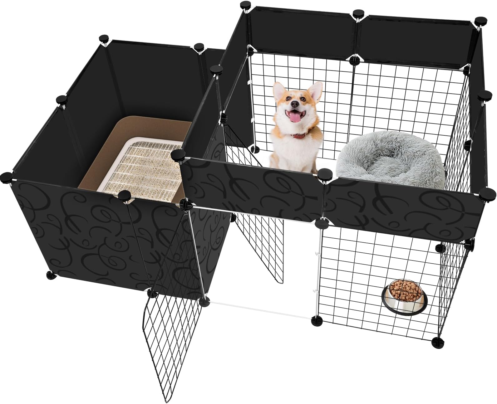 Amazon.com : WHDPETS Pet Playpen with Door, Portable Pet Play Pen for ...