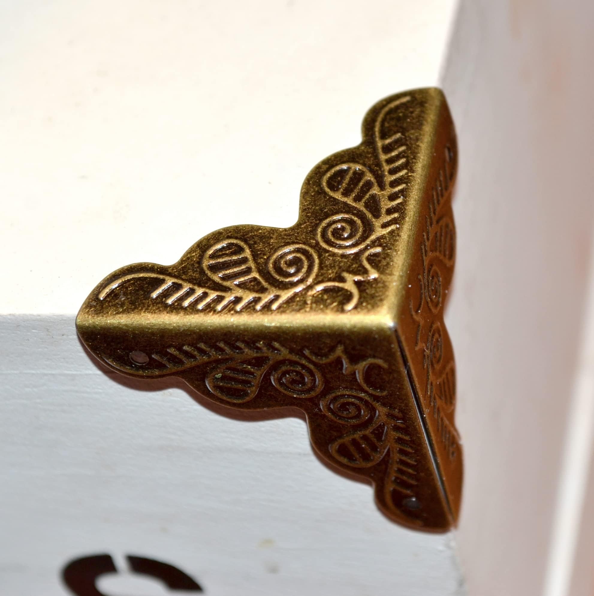 Amazon.com: 20 Pcs Vintage Bronze Corner Protectors Decorative Metal ...