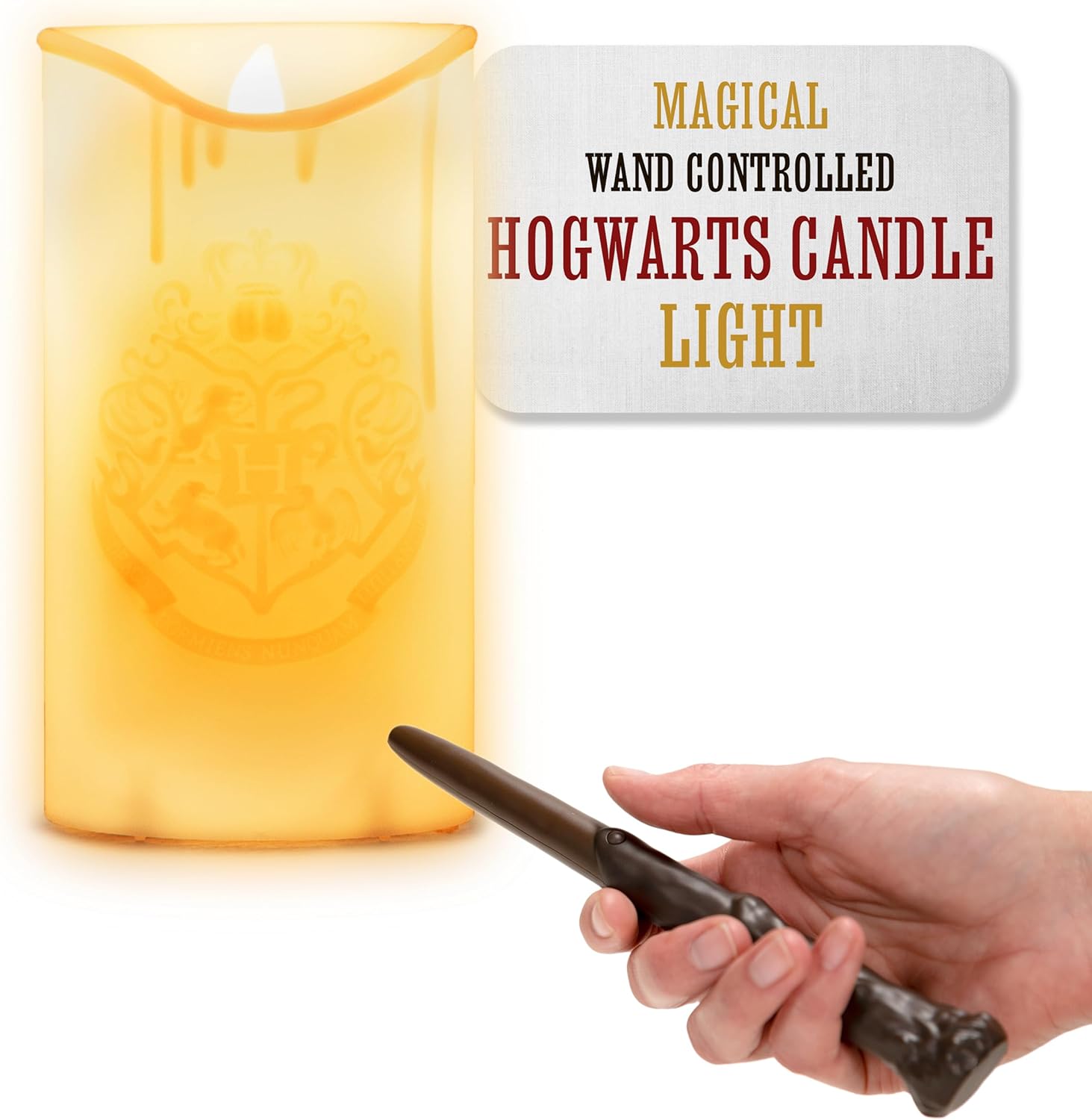 Paladone Hogwarts Candle Light with Wand Remote Control, Officially ...