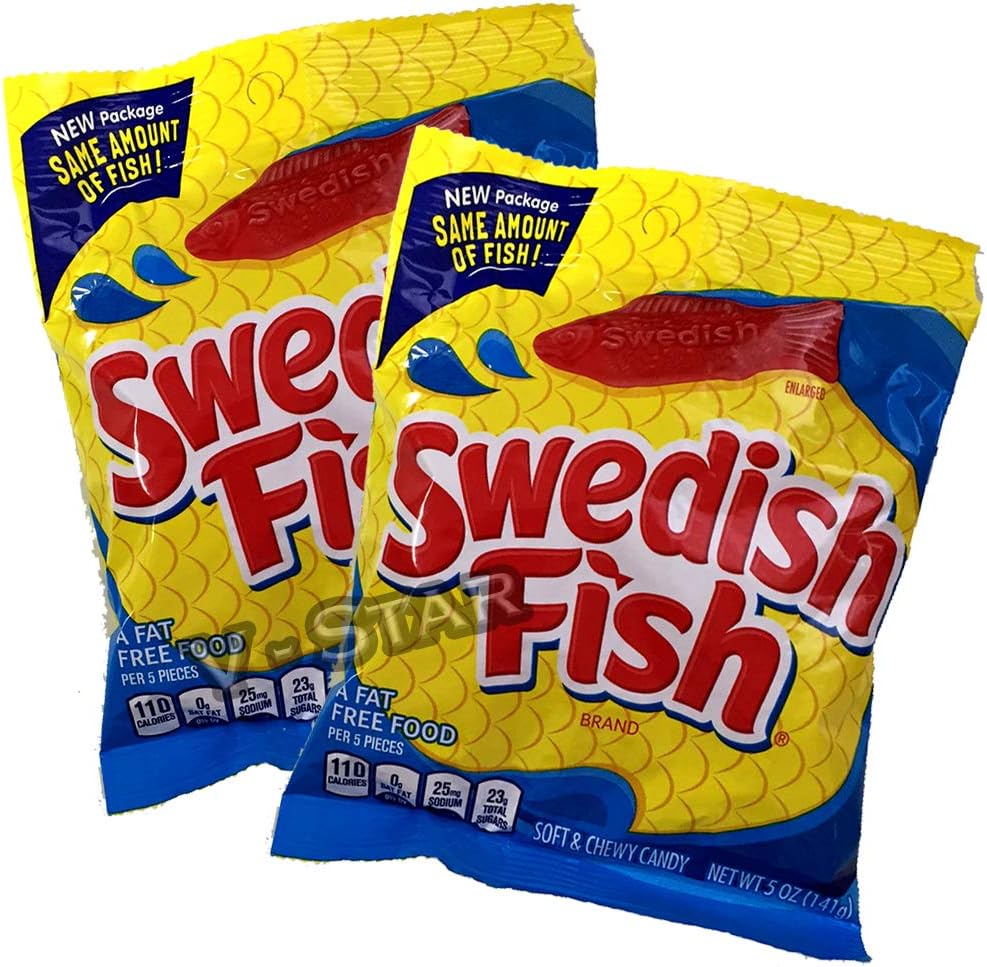 Amazon.com : Swedish Fish Soft & Chewy Candy (Original, 5-Ounce Bag ...