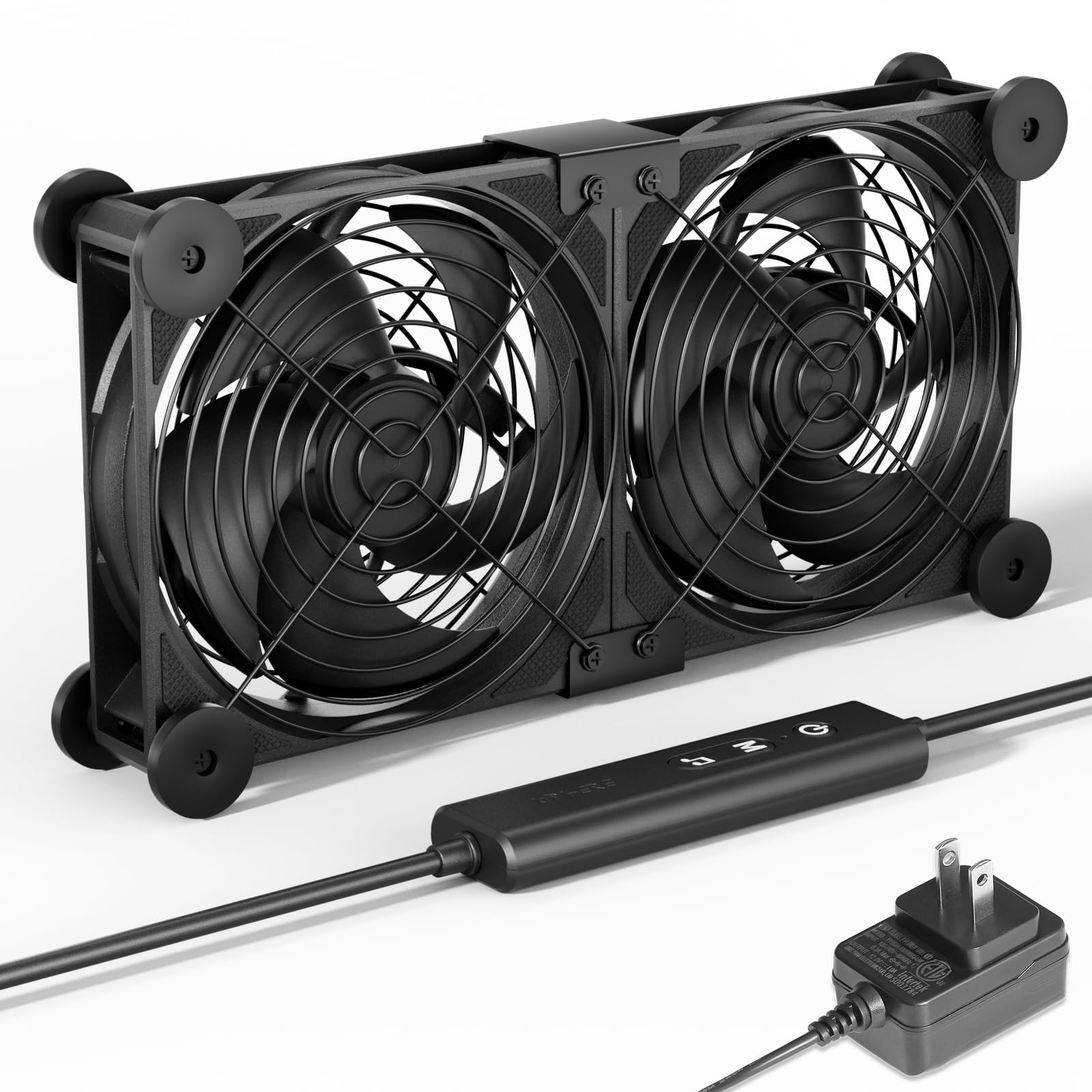 Snapklik.com : upHere Big Airflow 2 X 120mm 240mm Computer Fan