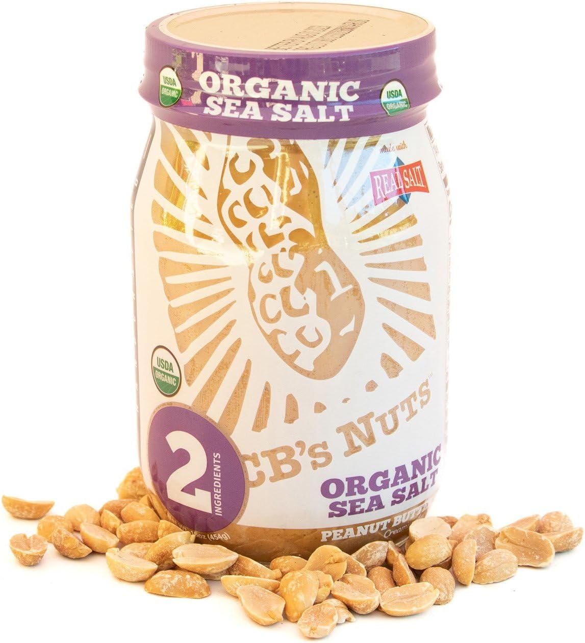 Amazon.com : CB's Nuts Organic Salted Creamunchy Peanut Butter with ...