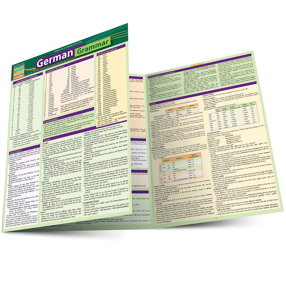 German Grammar: QuickStudy Laminated Reference Guide (Quick Study ...