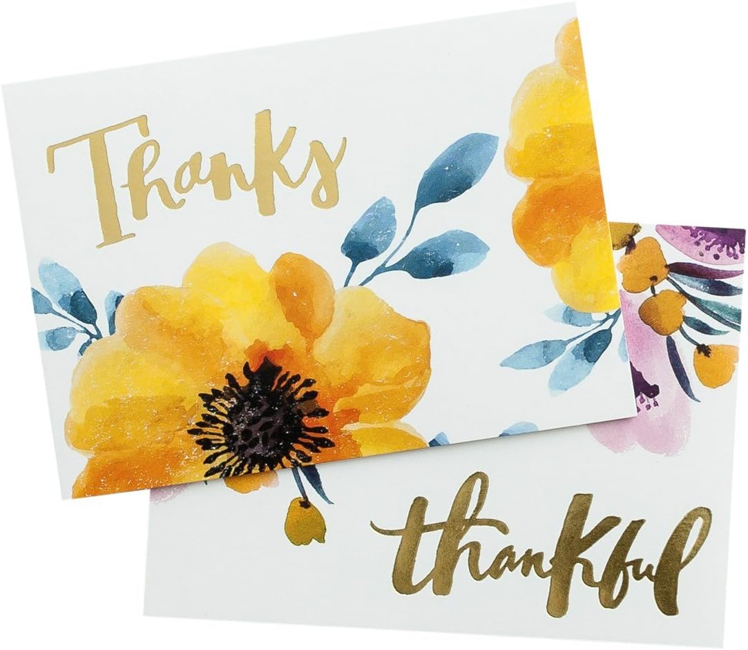 Amazon.com : DaySpring Thank You Notes - Watercolor Floral - 18536 ...
