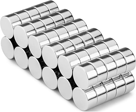 Poppstar 60 Mini Neodymium Magnets (Diameter 6 mm, Height 3 mm) Extra ...