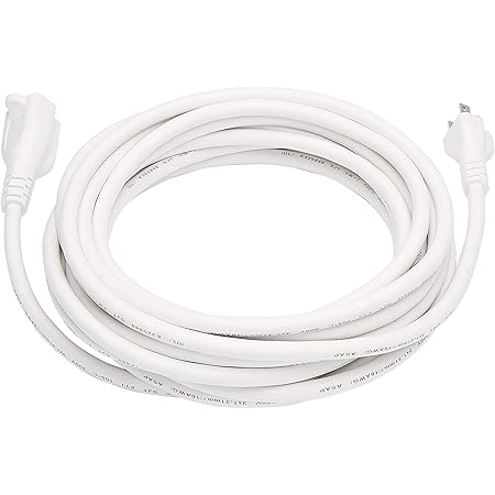 Century Wire & Cable Pro Power 50 Foot White Extension Cord - - Amazon.com