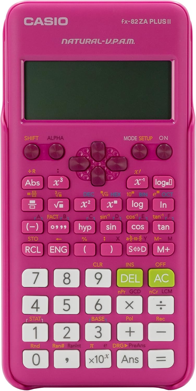 Casio FX-82ZA Plus II Scientific Calculator, Pink : Amazon.co.za ...