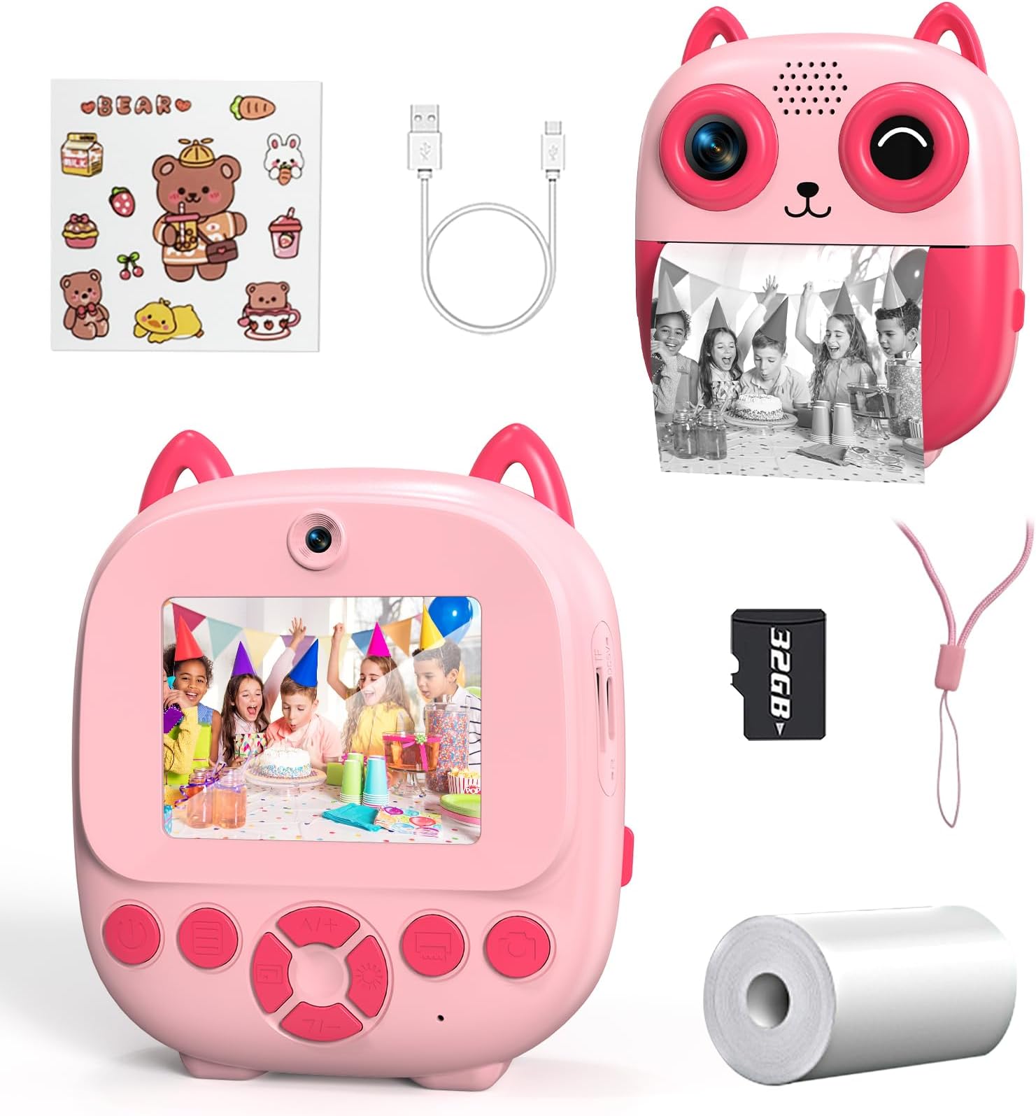 Amazon.com : Kids Camera Instant Print, Dual-Lens 48MP Digital Camera ...