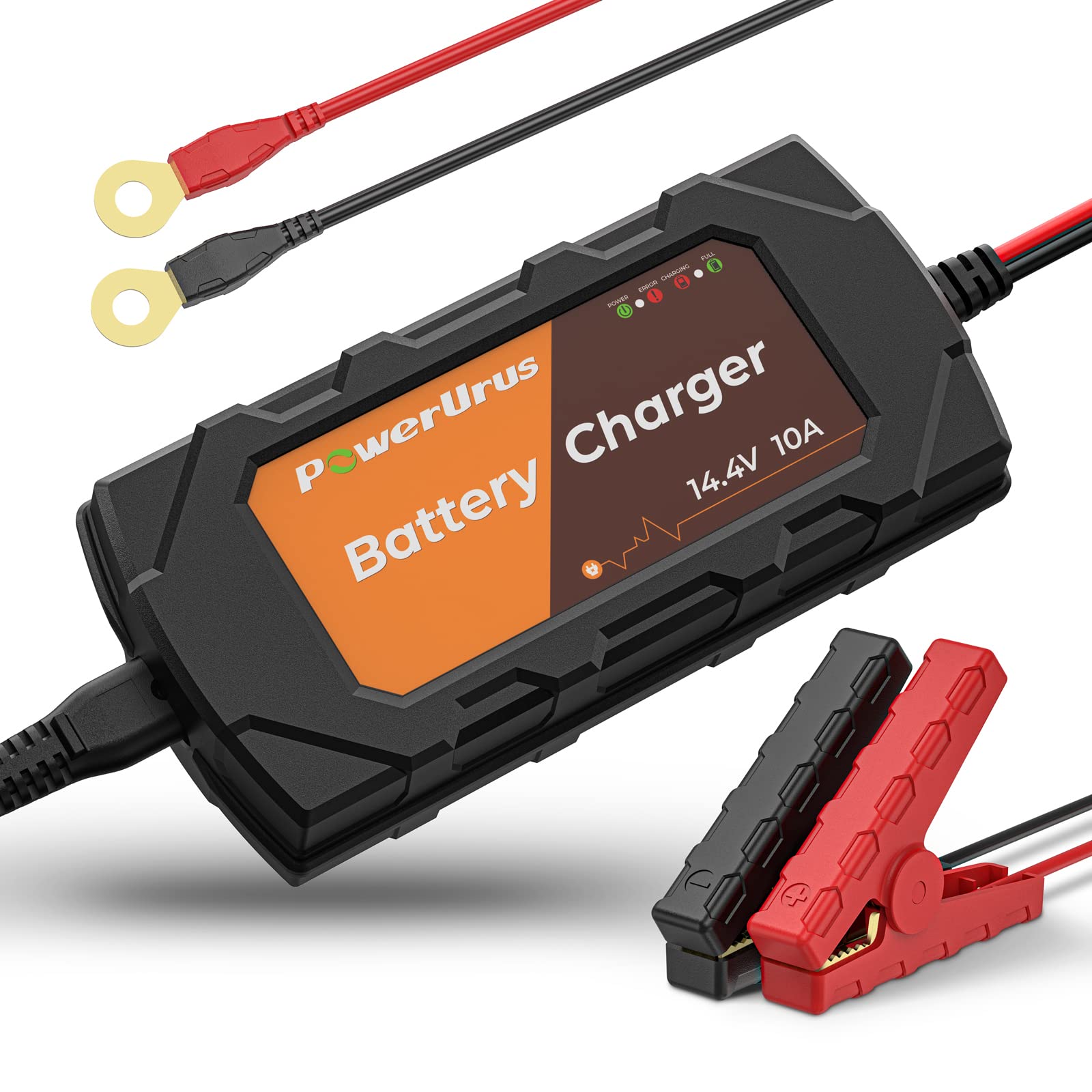 Buy PowerUrus 10 Amp Lithium Battery Charger, Automatic Trickle Battery ...