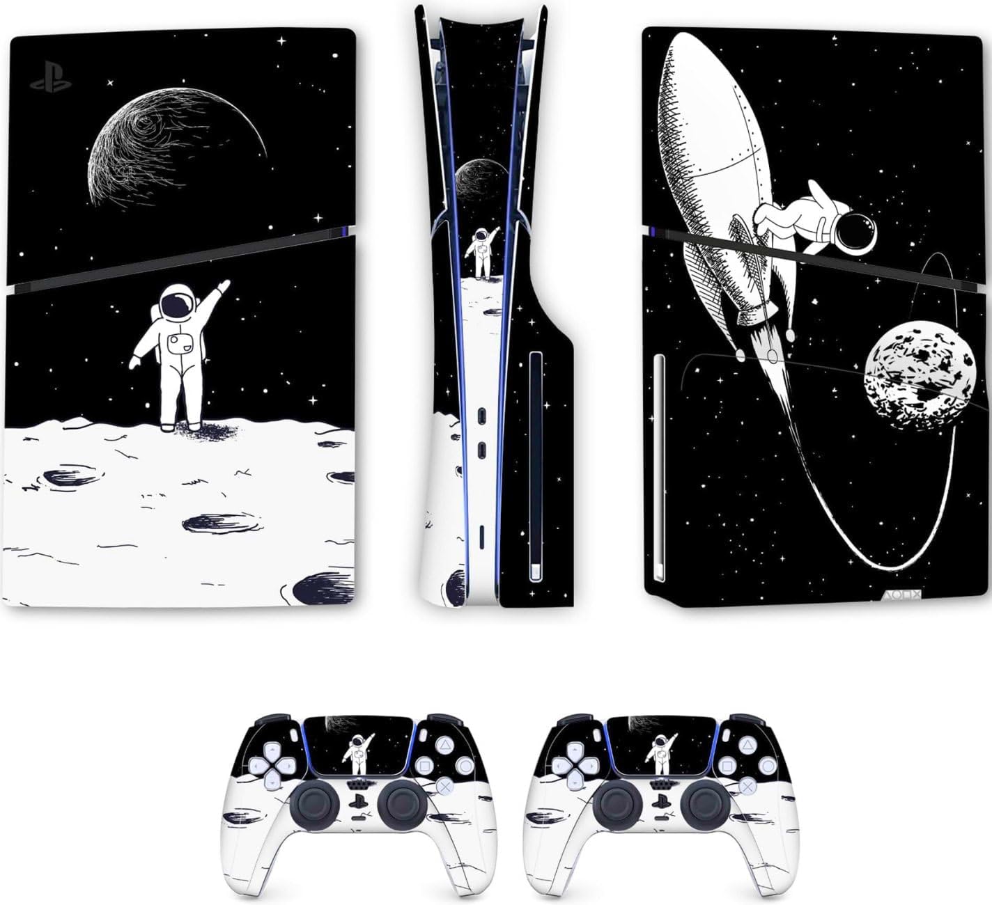 Amazon.com: BelugaDesign Space Astronaut Skin PS5 | Galaxy Moon ...