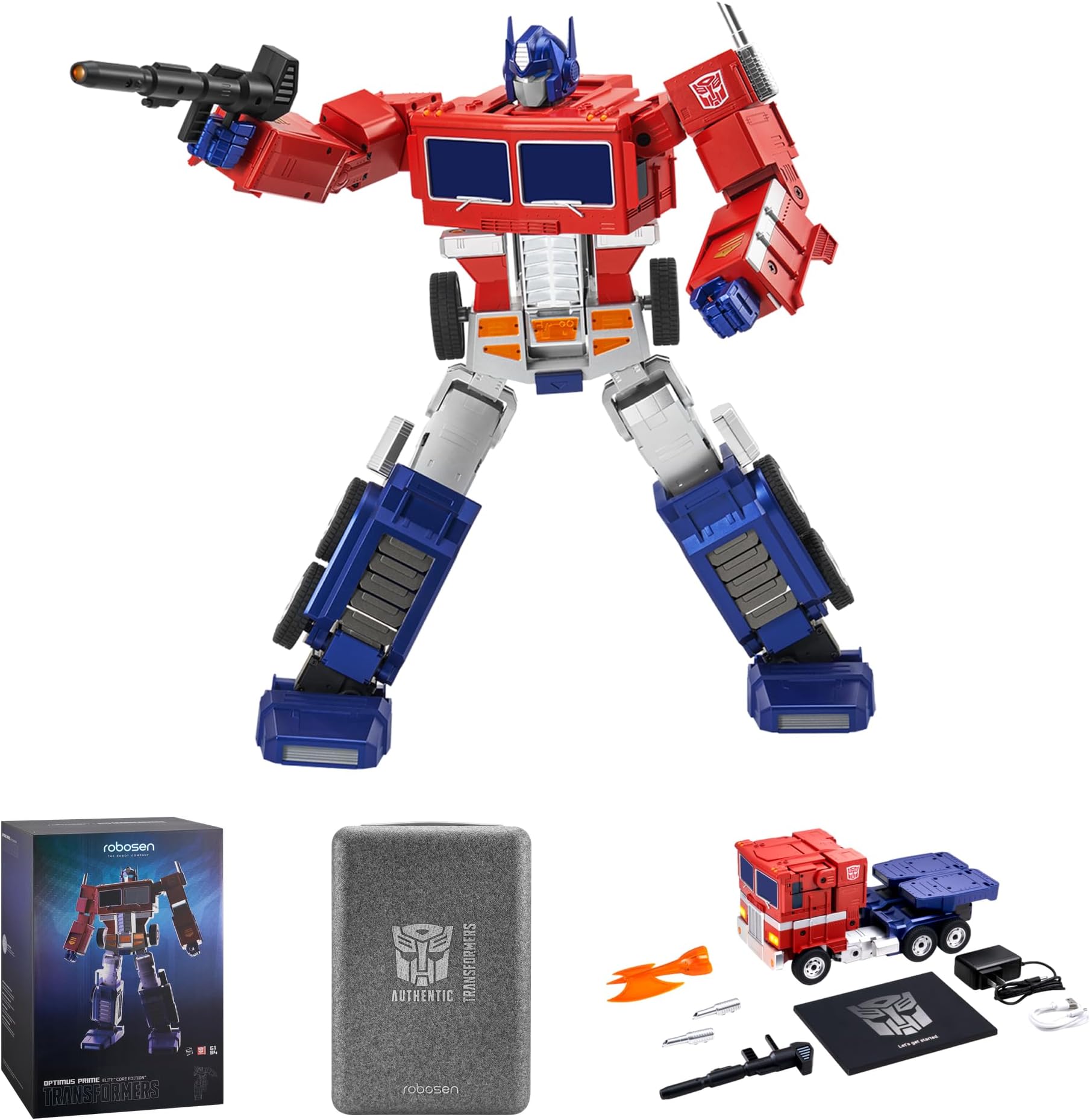 Robosen Elite Edition Optimus Prime Transformer: Voice & App Controlled ...