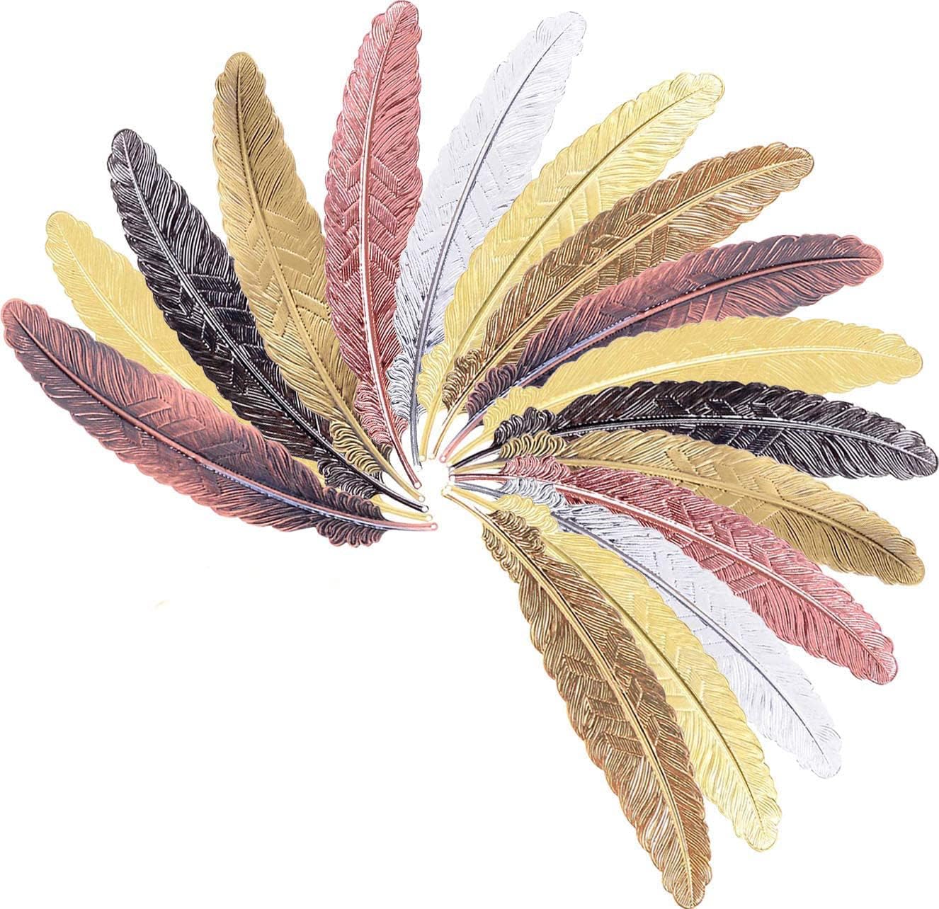 Amazon.com : Feather Shaped Colorful Bookmarks, 30 PCS : Office Products