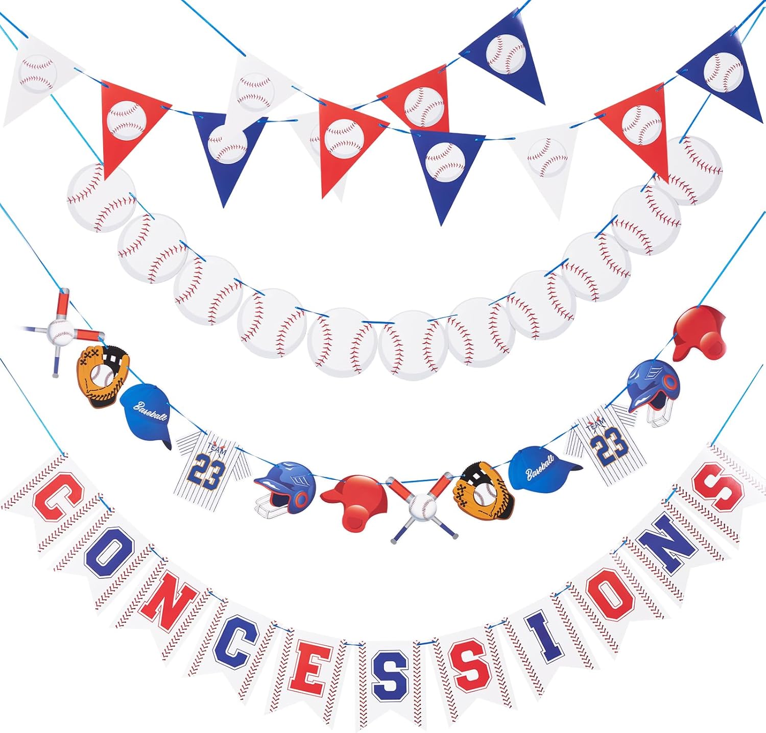 Amazon.com: Homarkable Baseball Party Decorations with Concessions ...