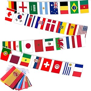 Amazon.com : 50 Countries String Flag, International Flags Bunting ...
