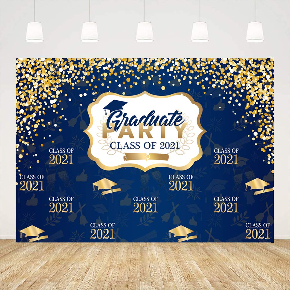 Buy Ticuenicoa 9x6ft Royal Blue Congratulations Graduation Backdrop ...