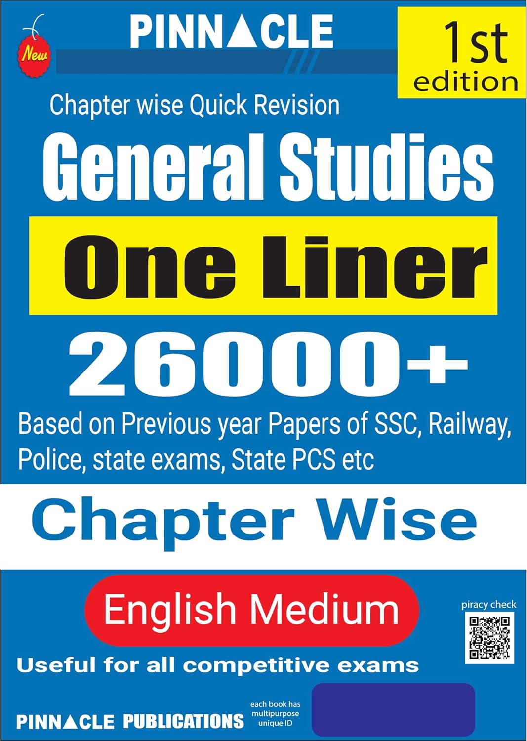 Buy Pinnacle General Studies one liner 26000+ chapter-wise Based on ...