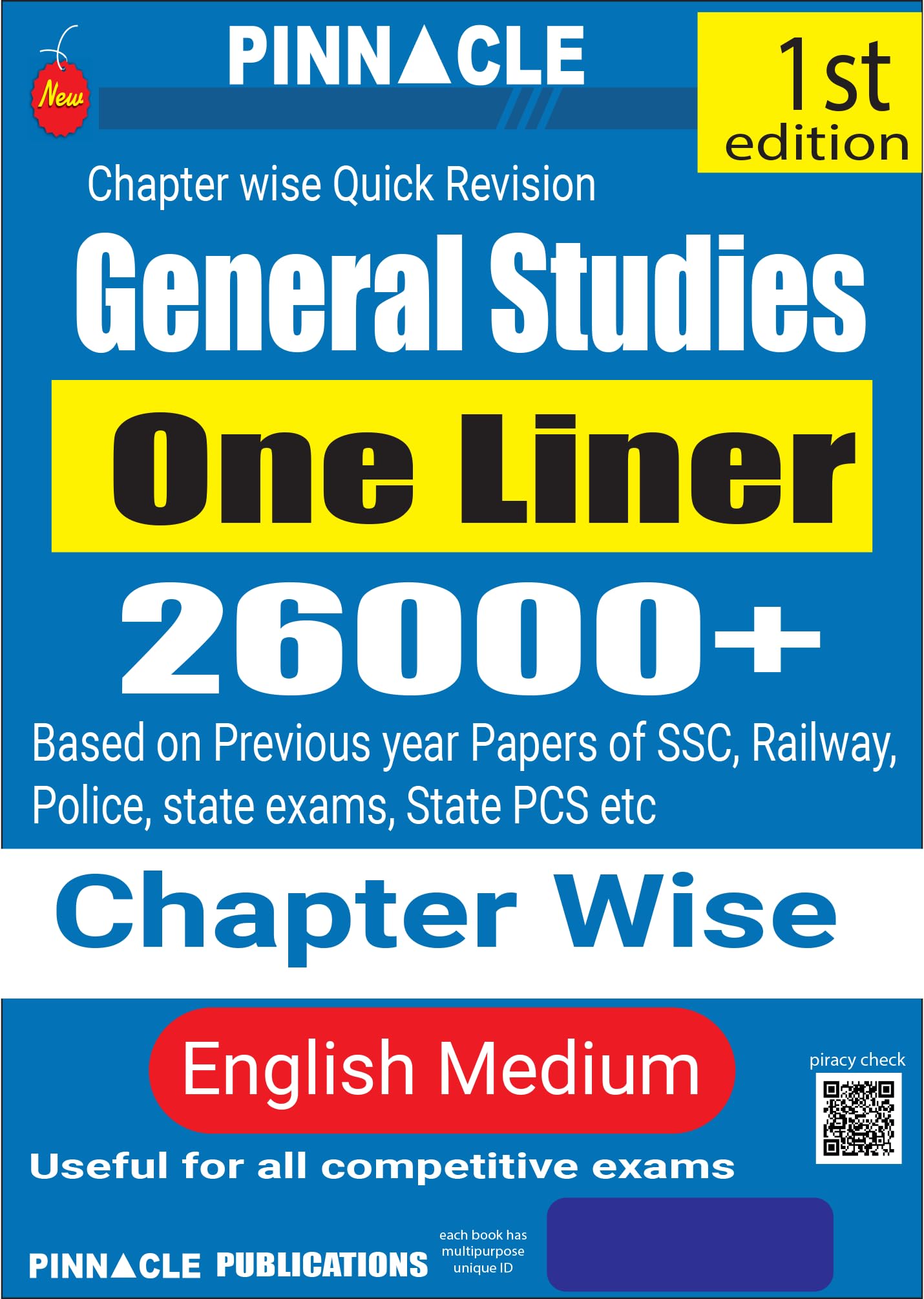 Buy Pinnacle General Studies one liner 26000+ chapter-wise Based on ...