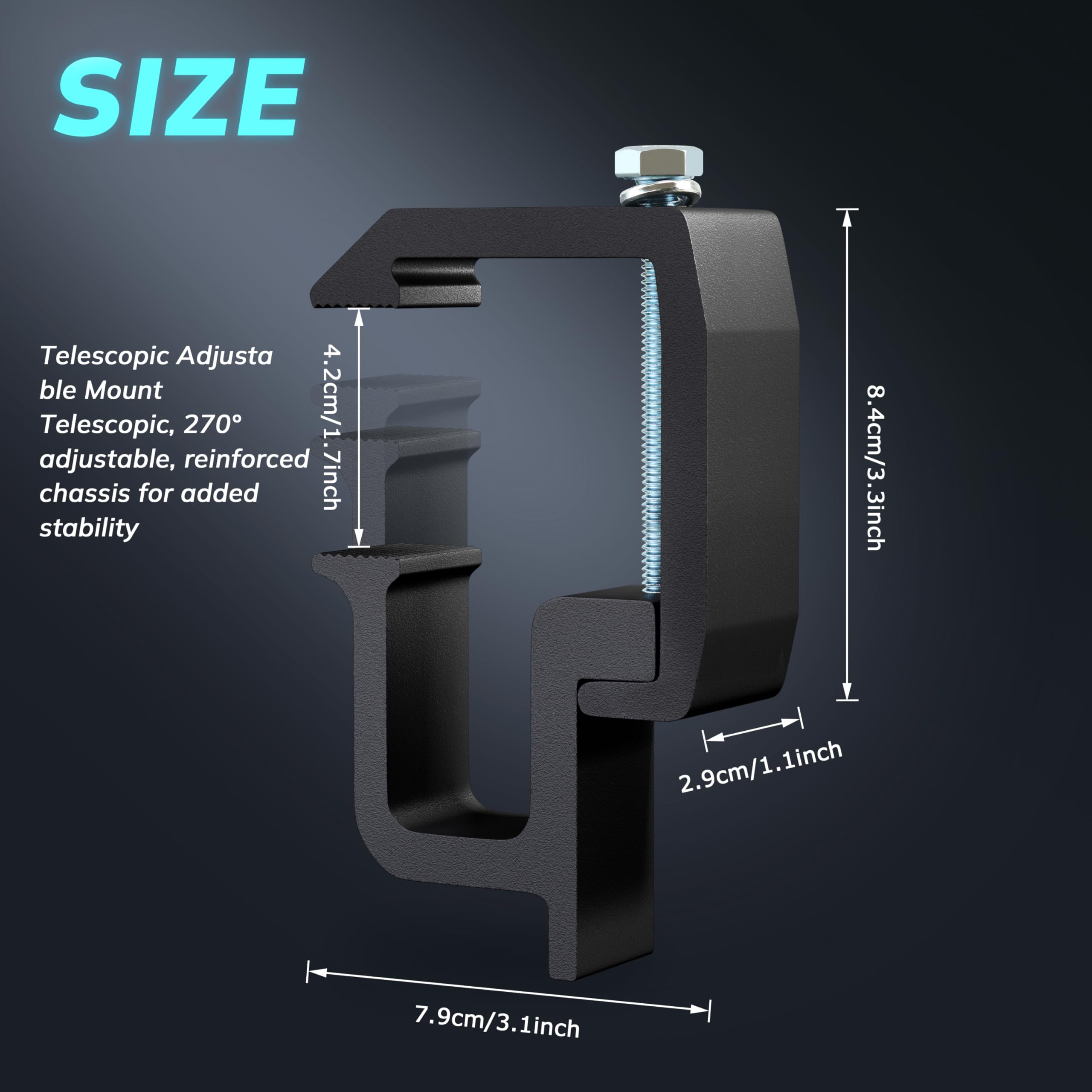 Snapklik.com : QYMOPAY Truck Cap Mounting Clamps, Heavy Duty Camper ...