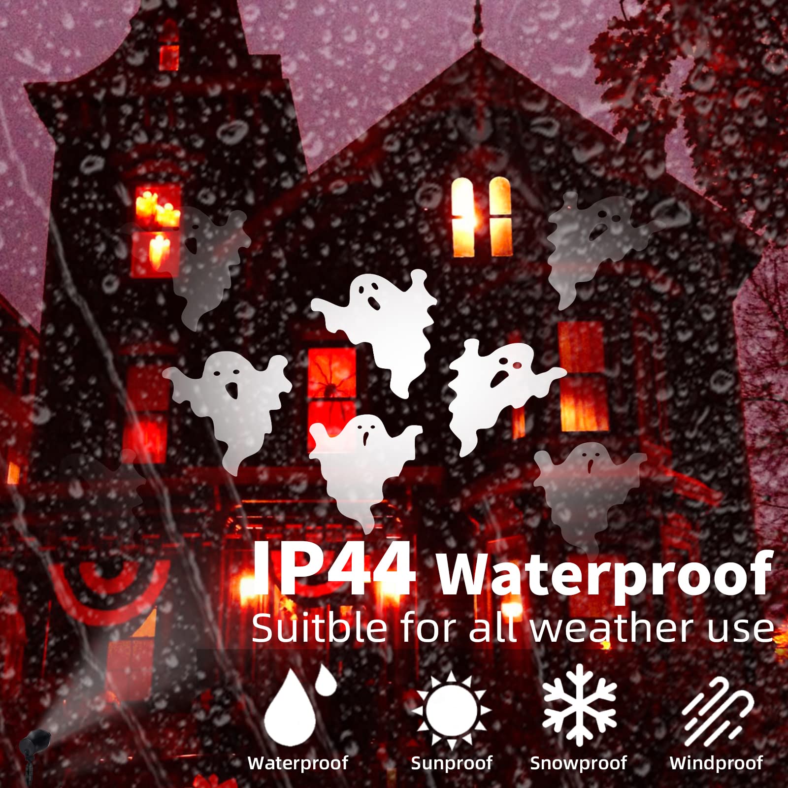 Snapklik.com : Halloween Projector Lights, Rotating Ghost Projector ...