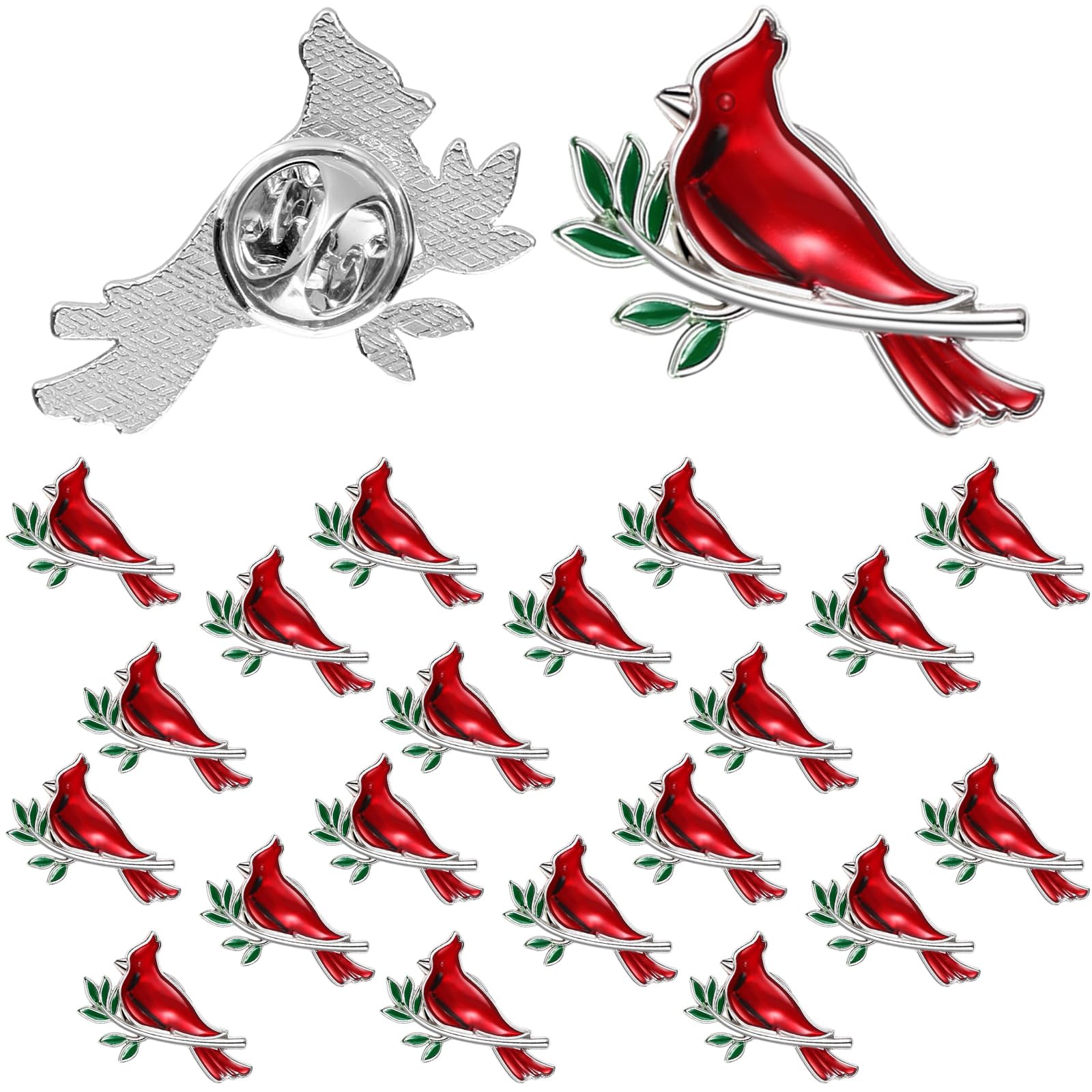 Amazon.com: Jexine 20 Pcs Memorial Cardinal Sign Pins Set Funeral ...