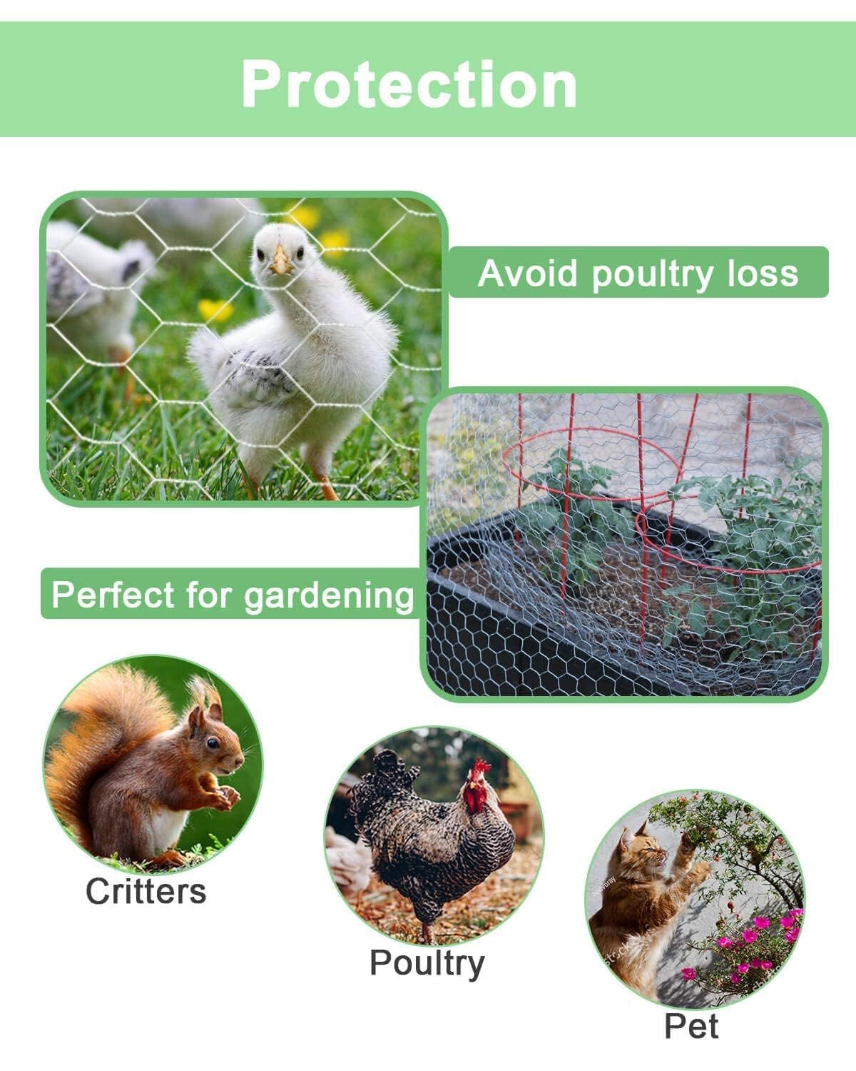 Snapklik.com : Garden Poultry Chicken Wire Netting - Garden Fence ...
