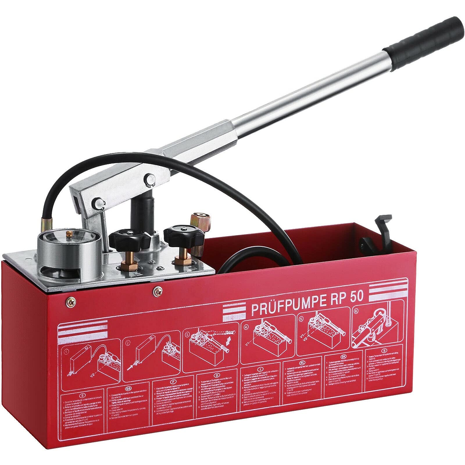 Buy Engfgh Manual Test Pump Pressure Test Pump, Hydrostatic Test Pump 3 ...