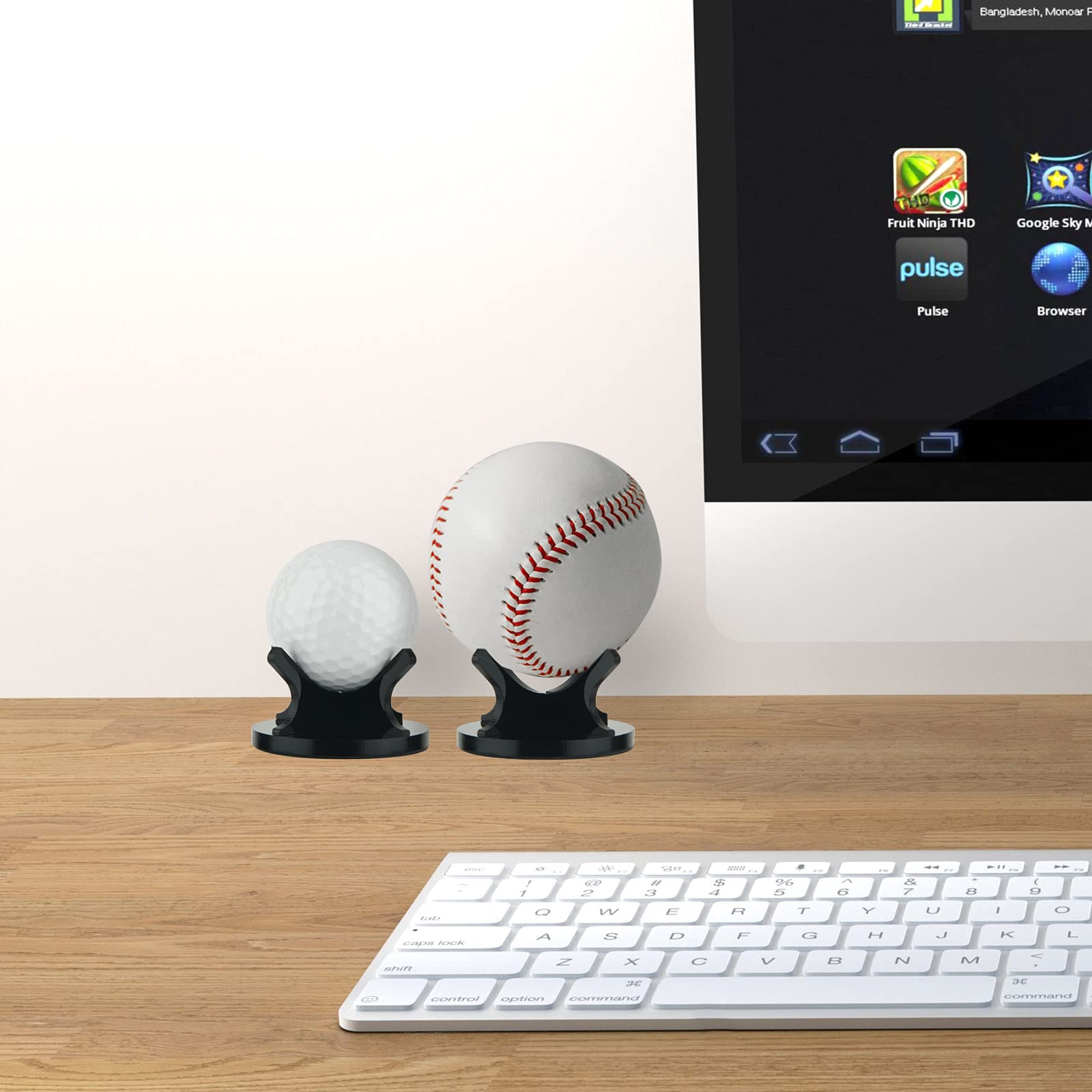 Snapklik.com : Cosmos Pack Of 2 Acrylic Small Ball Stand Holder Sport ...