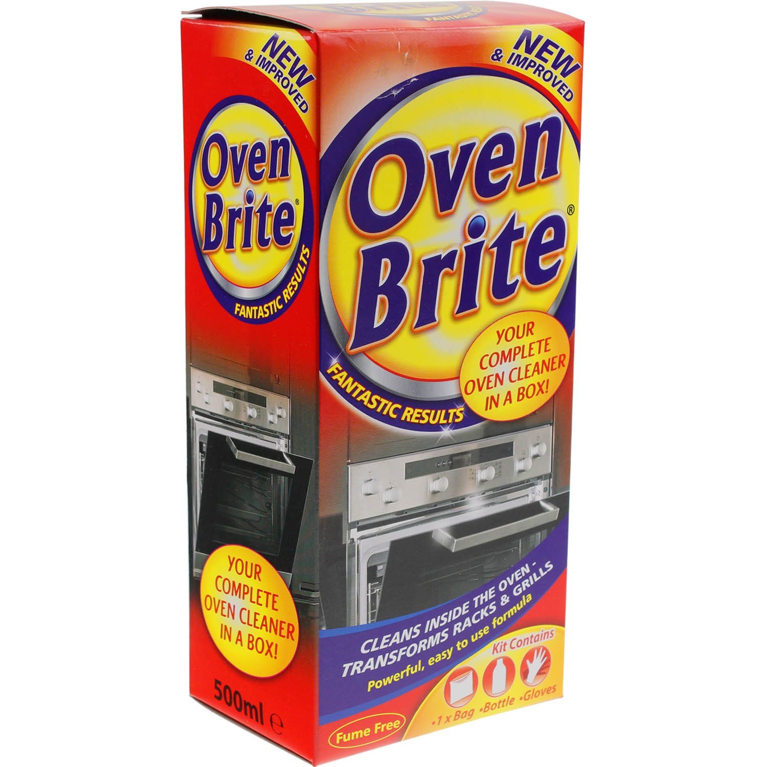 3 X Oven Brite - 500ML - Bottle Bag & Gloves Included - Complete Oven ...