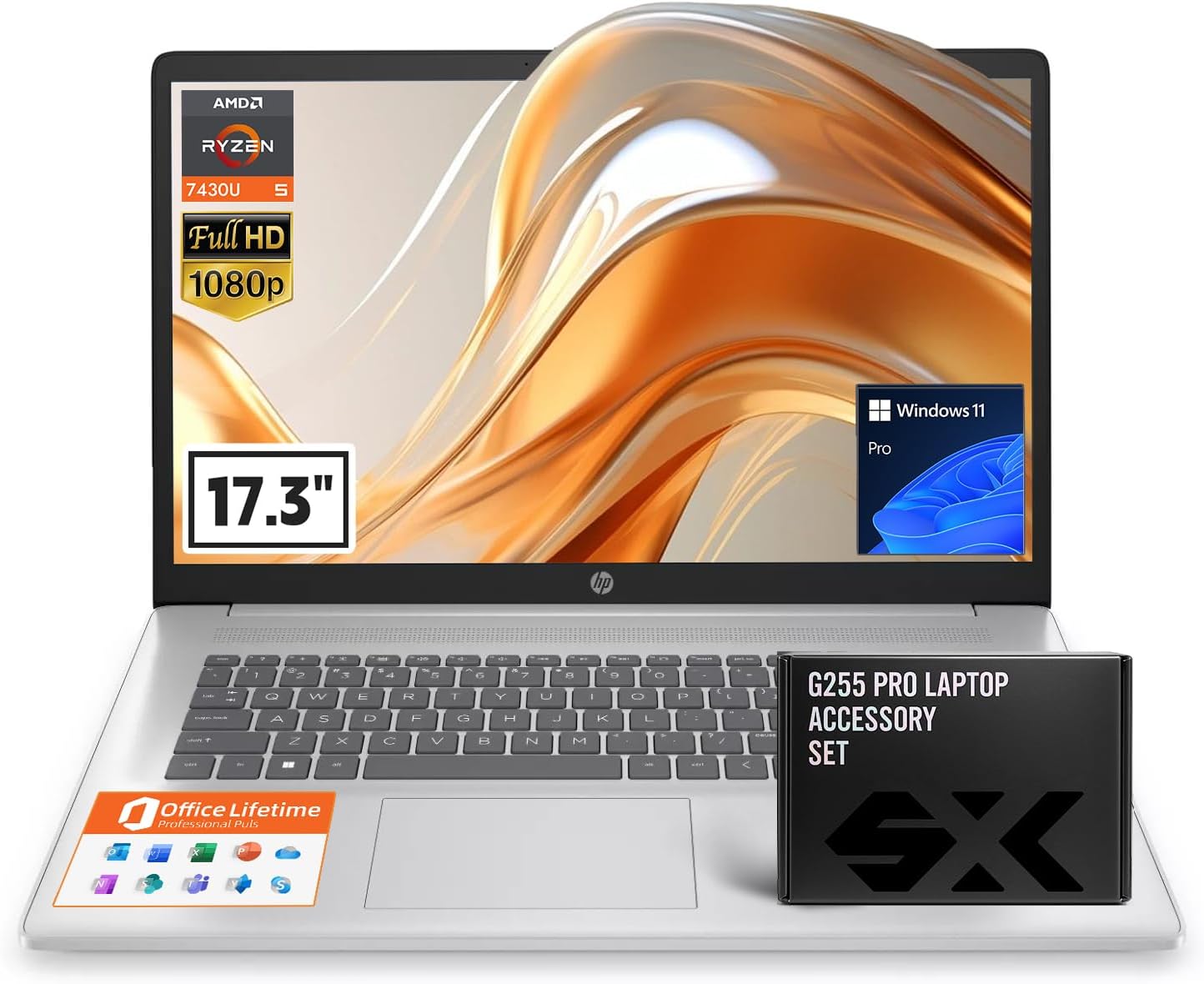 Amazon.com: HP 2025 17 inch Laptop Business, 17.3" IPS FHD Display, AMD Ryzen 5 Processor (Beats ...