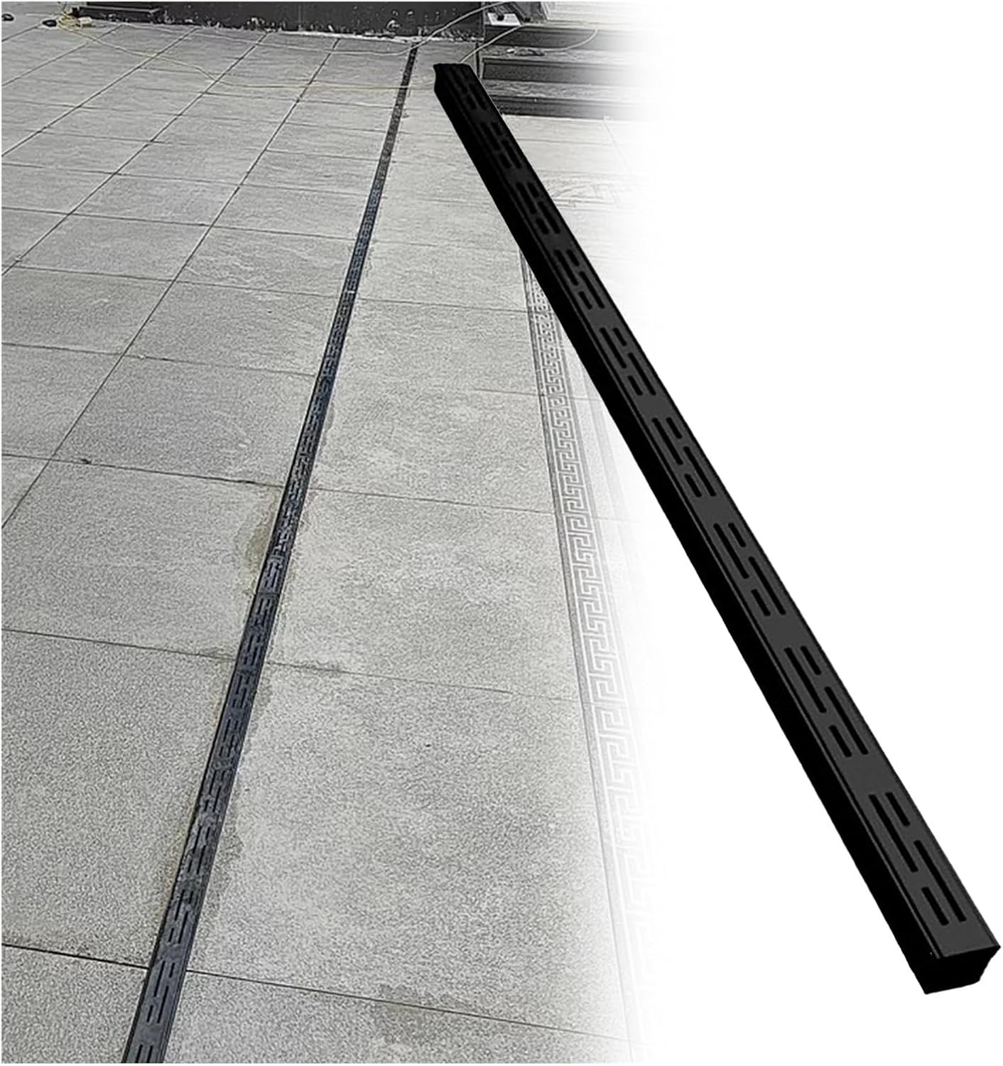 Trench & Driveway Channel Drain with Stainless Steel Grate, Heavy Duty ...