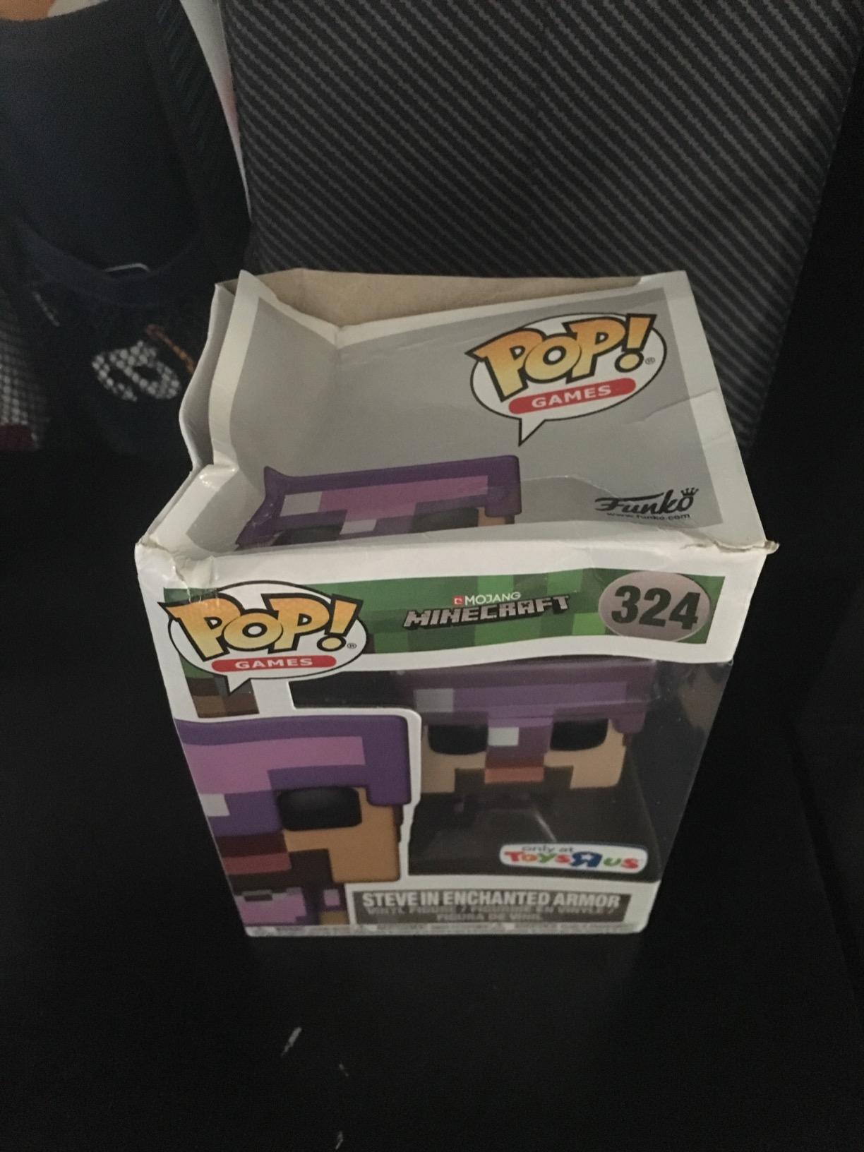 Amazon.com: Funko Pop Minecraft Steve in Enchanted Armor (Toys R Us ...