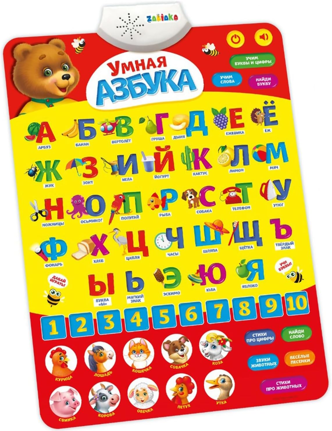 Amazon.com: Russian Alphabet Poster - Russian Azbuka ABC Wall Chart - Educational Learning ...