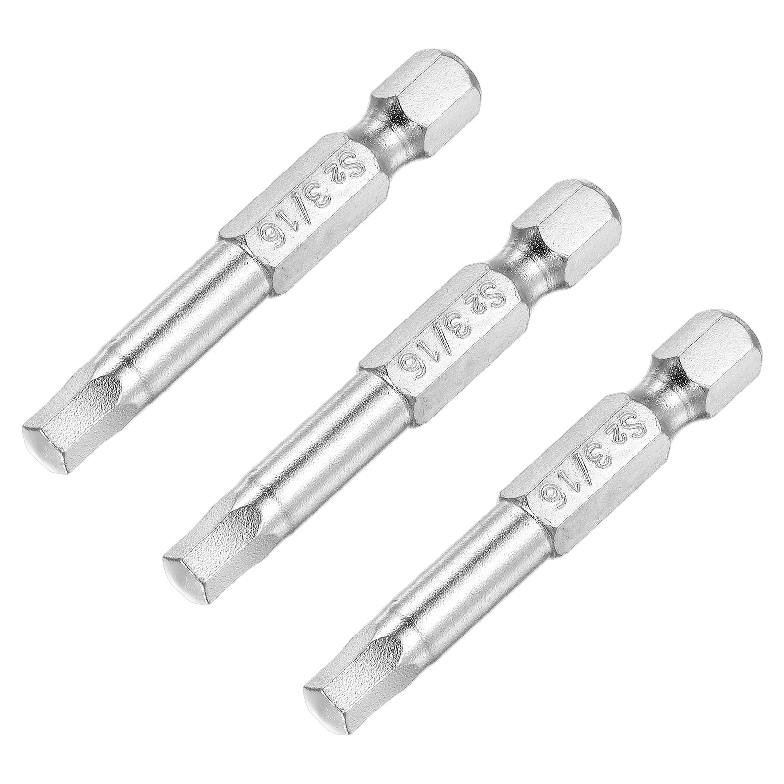 uxcell 3/16" Magnetic Hex Head Screwdriver Bit, 1/4" Hex Shank 2 ...
