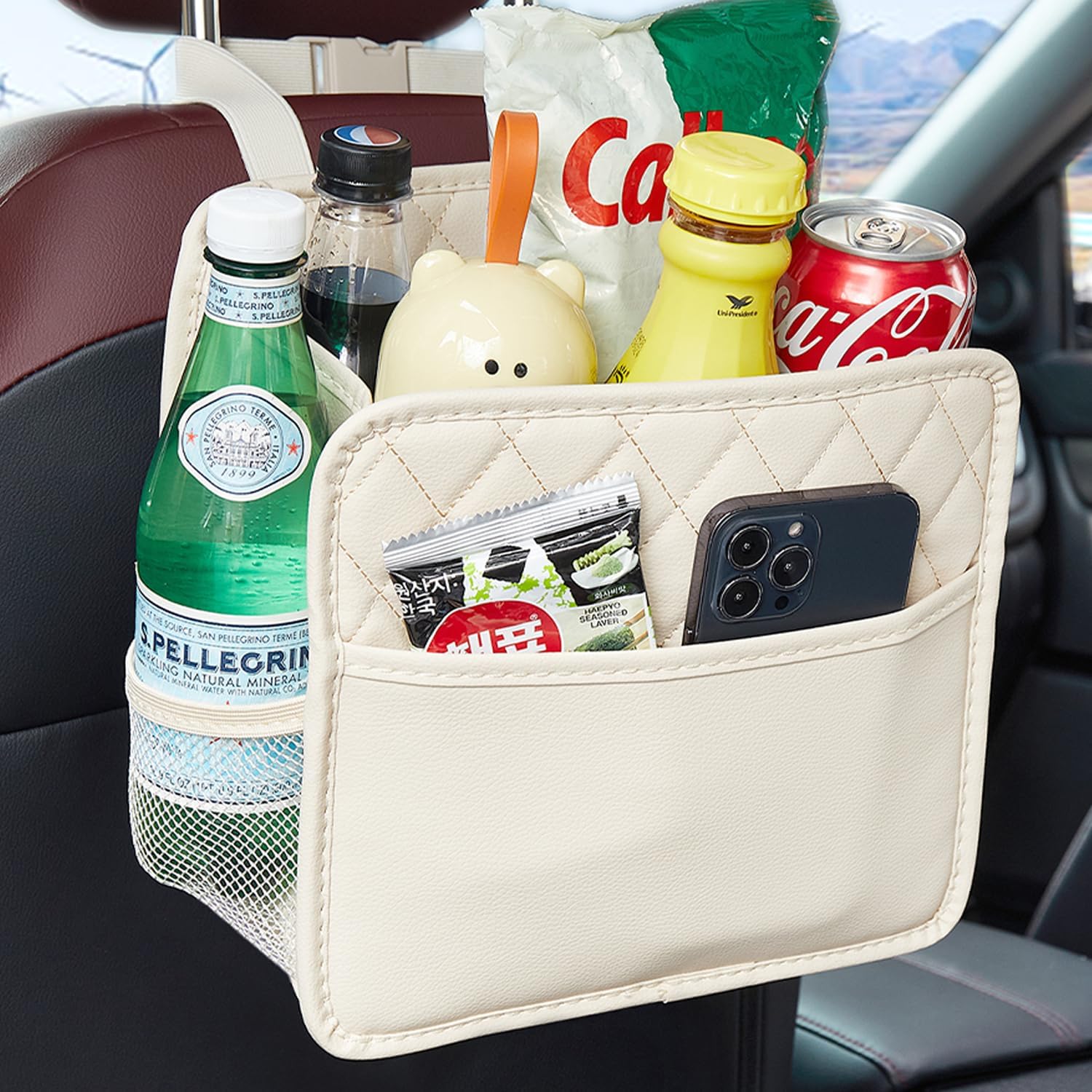 Amazon.com: Car Back Seat Organizer, Waterproof PU Leather Front ...